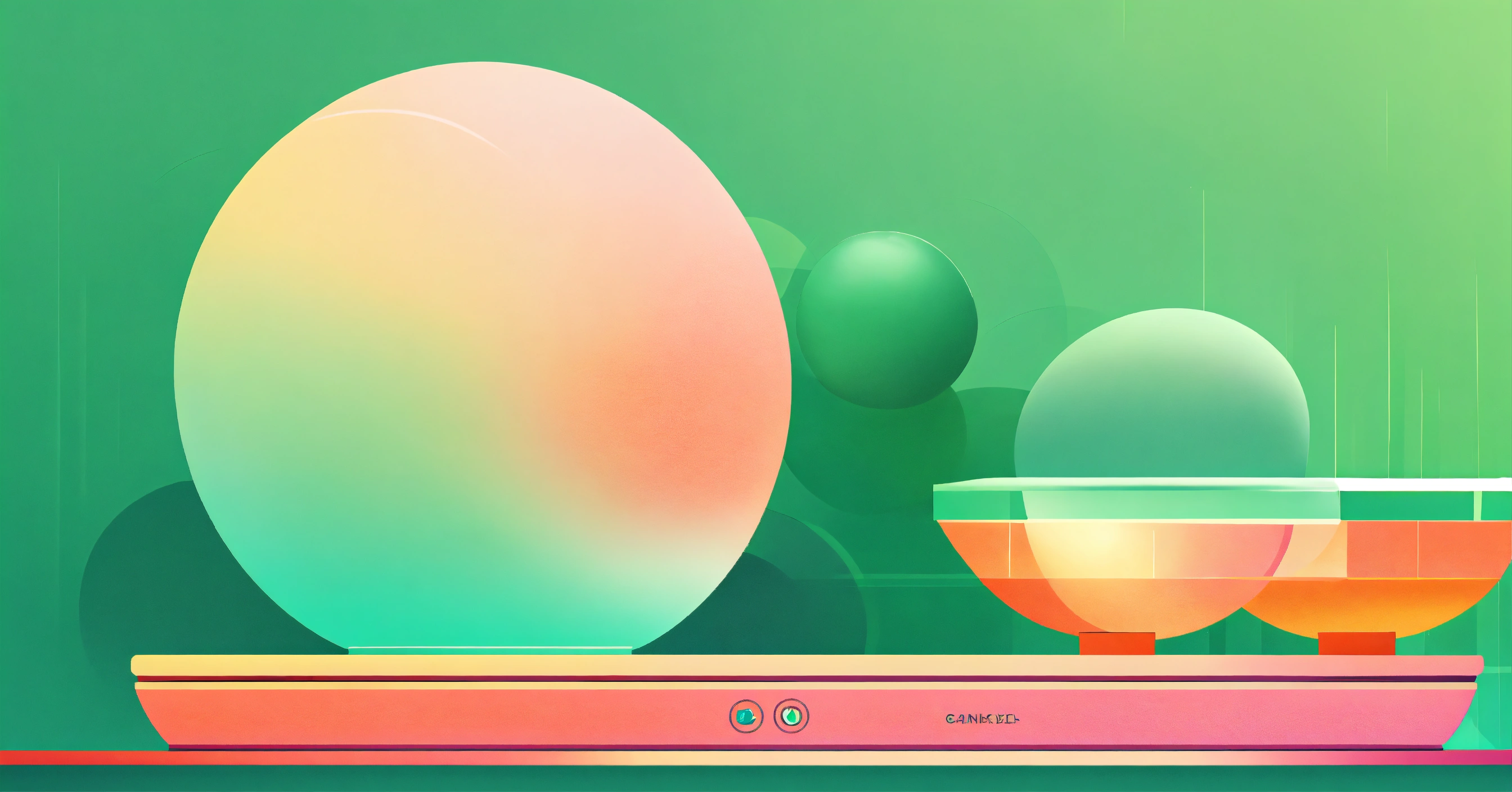 Lexica - Balance device simple flat gradient illustration. jade