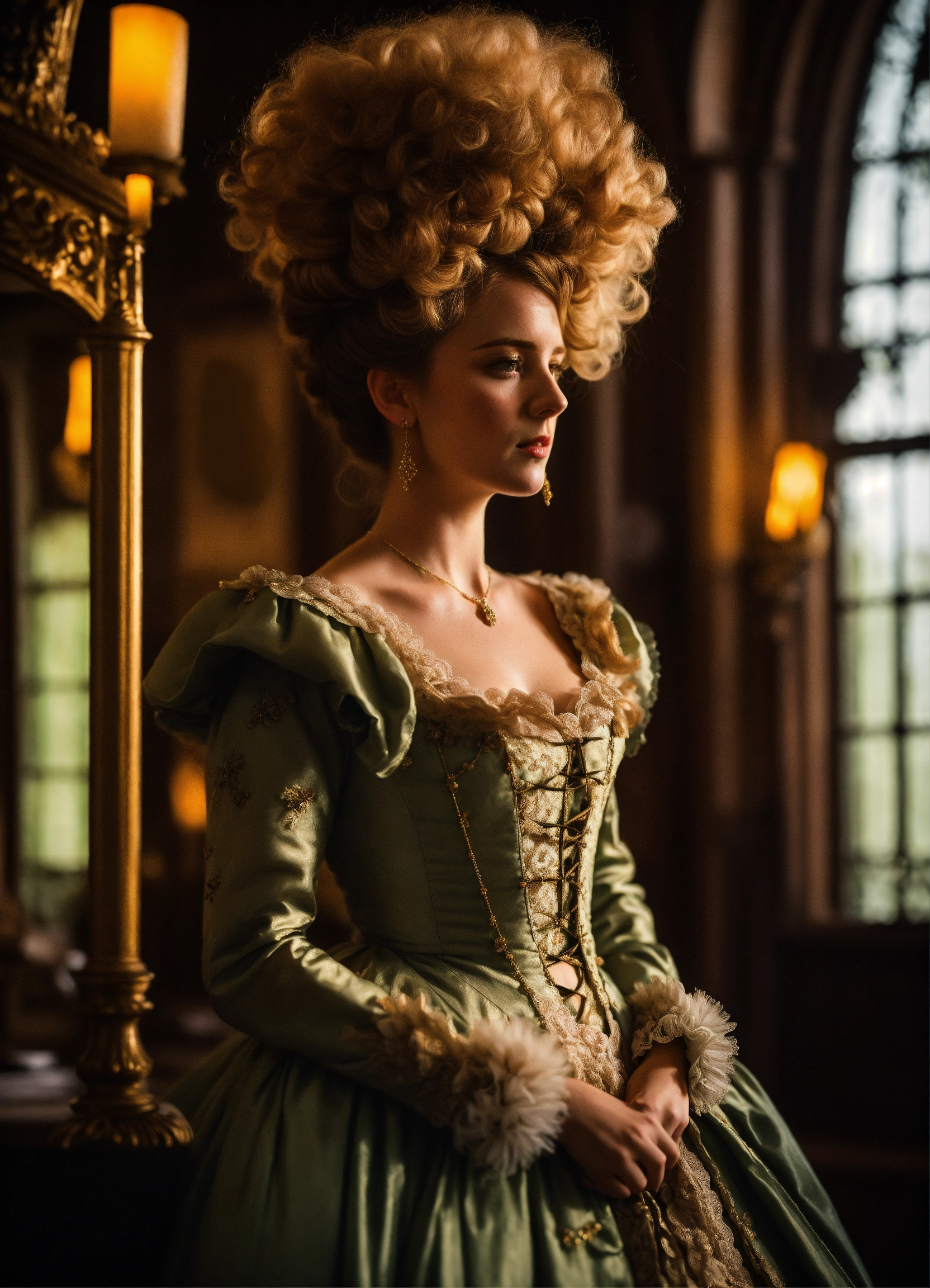 Lexica - "Emma Mackey as victorian lady", big hair, dramatic, castle ...