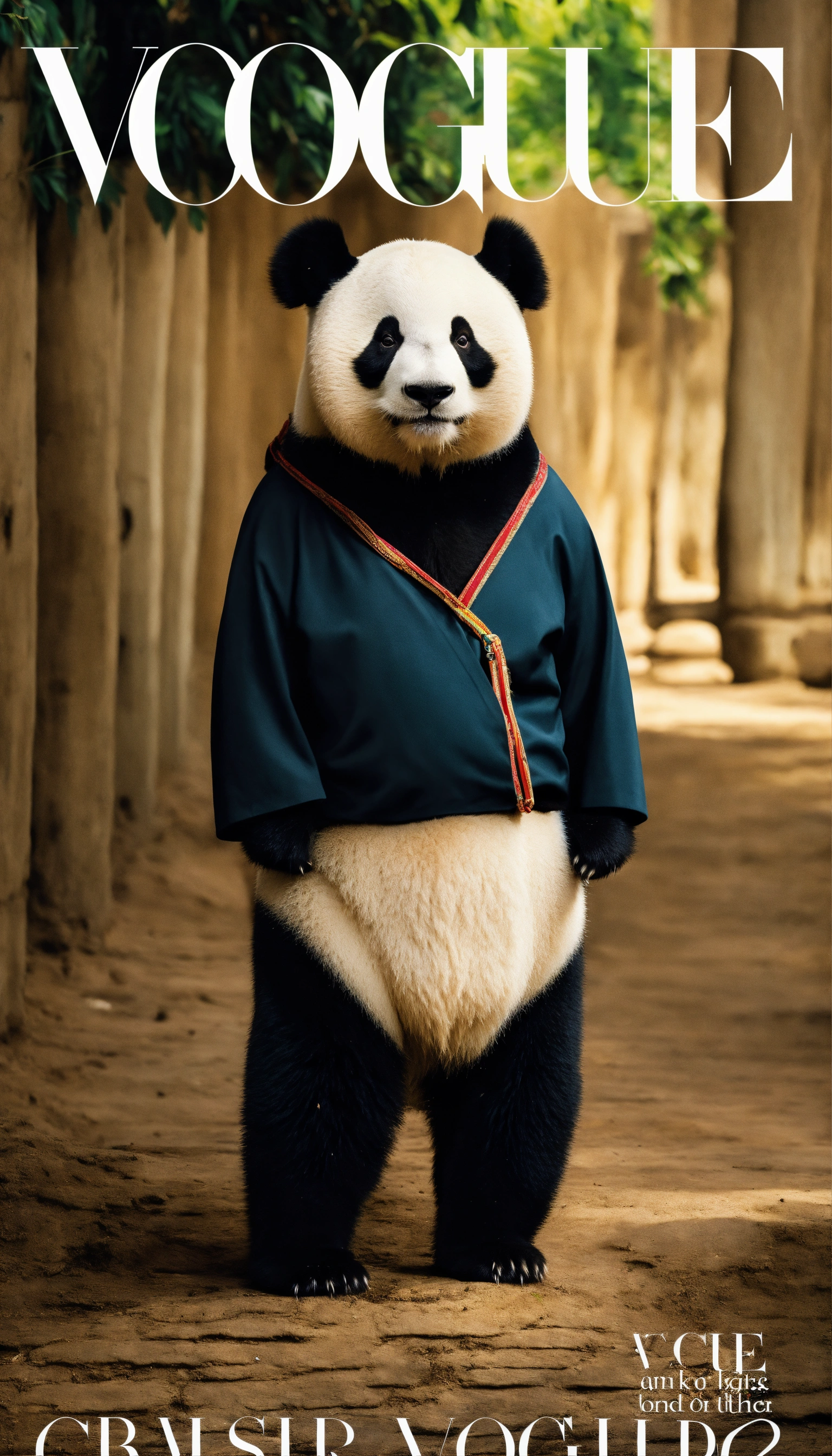 Lexica - A panda on the cover of Vogue