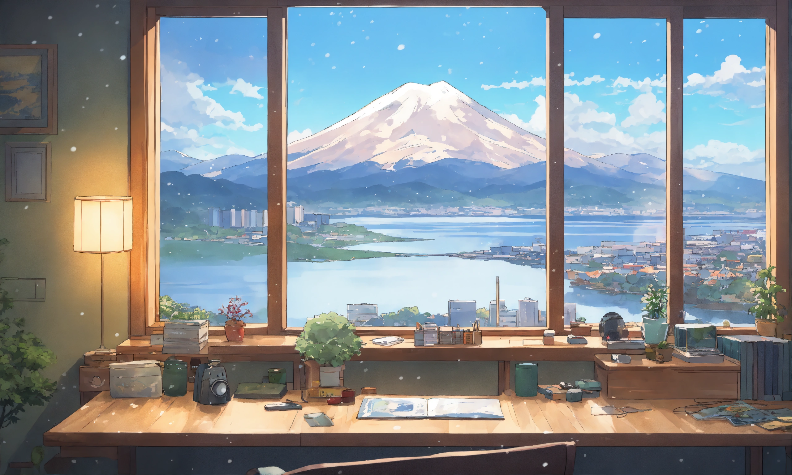 Lexica - Studio ghibli, washed acrylic tones, minimalistic, big ...