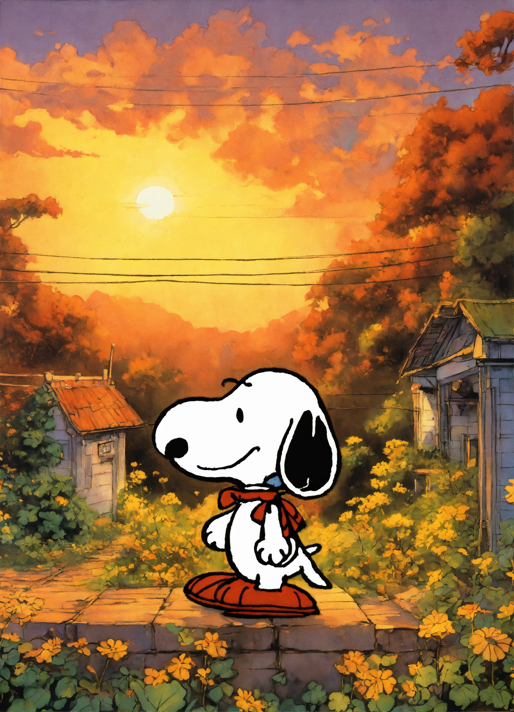 Lexica - Snoopy, a detailed painting by Hirohiko Araki, featured on ...