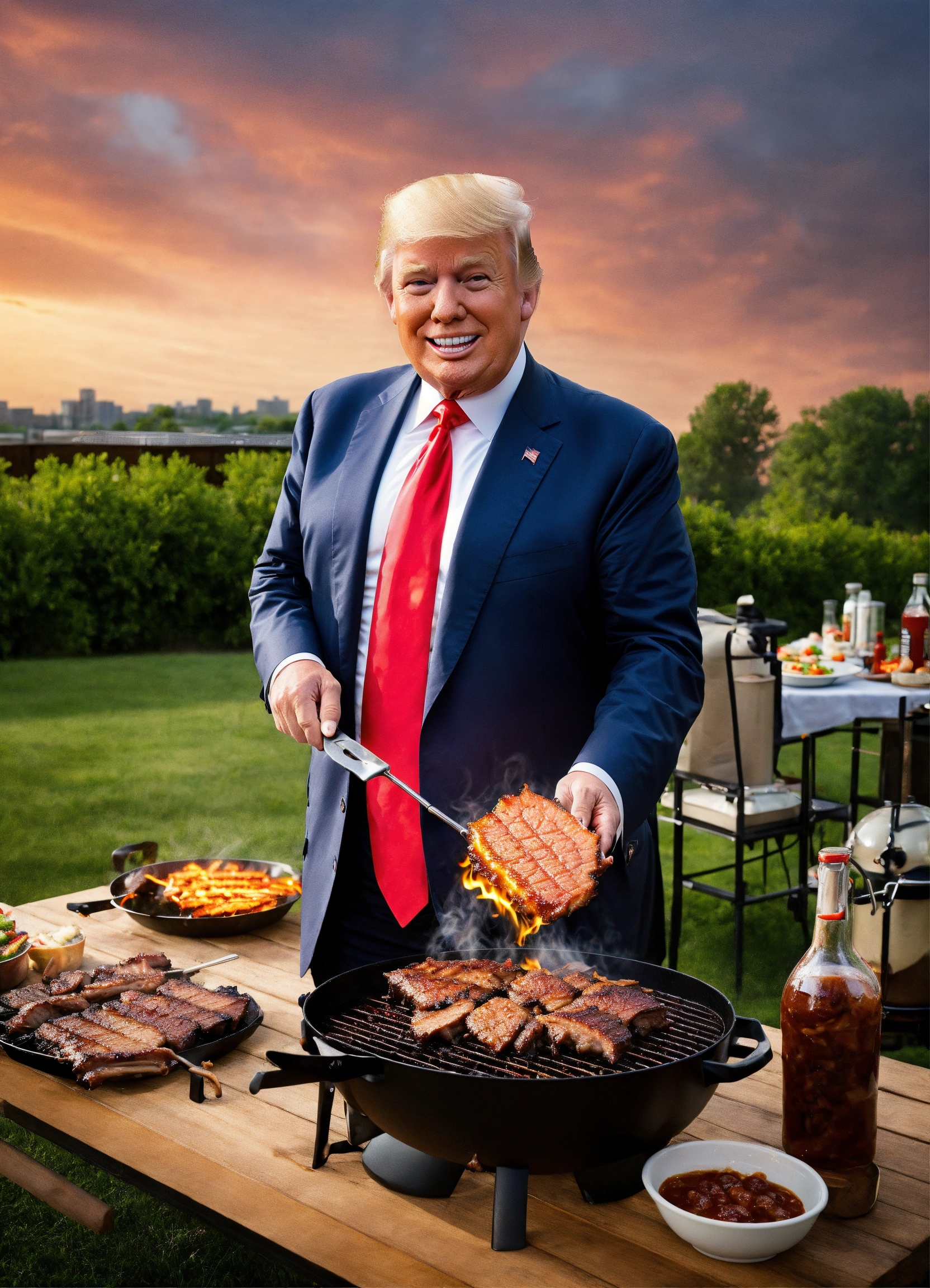 Lexica - Donald trump make bbq