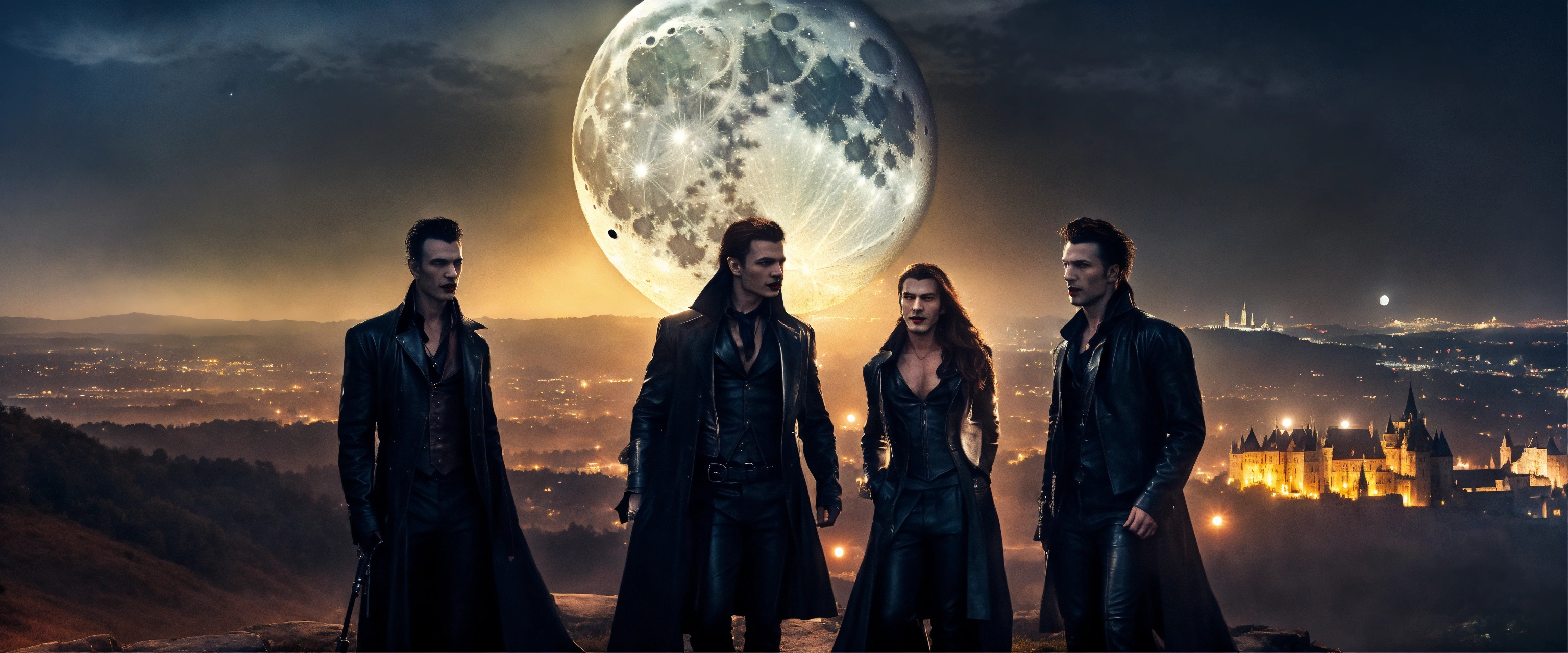 Lexica - A photo quality image of modern day group of vampire hunters ...