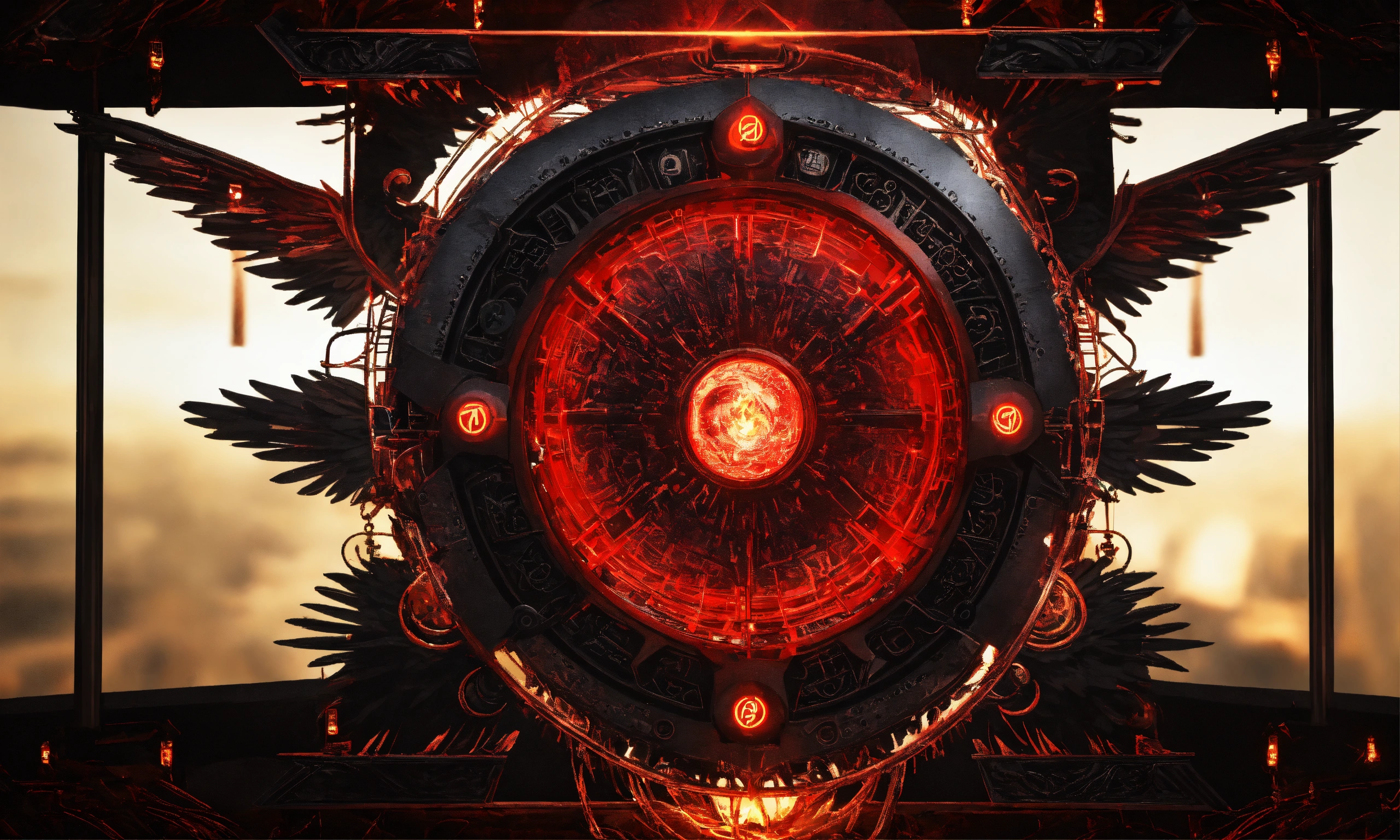 Lexica - Dark Evil Black, Red and black digital occultic sigil owl ...