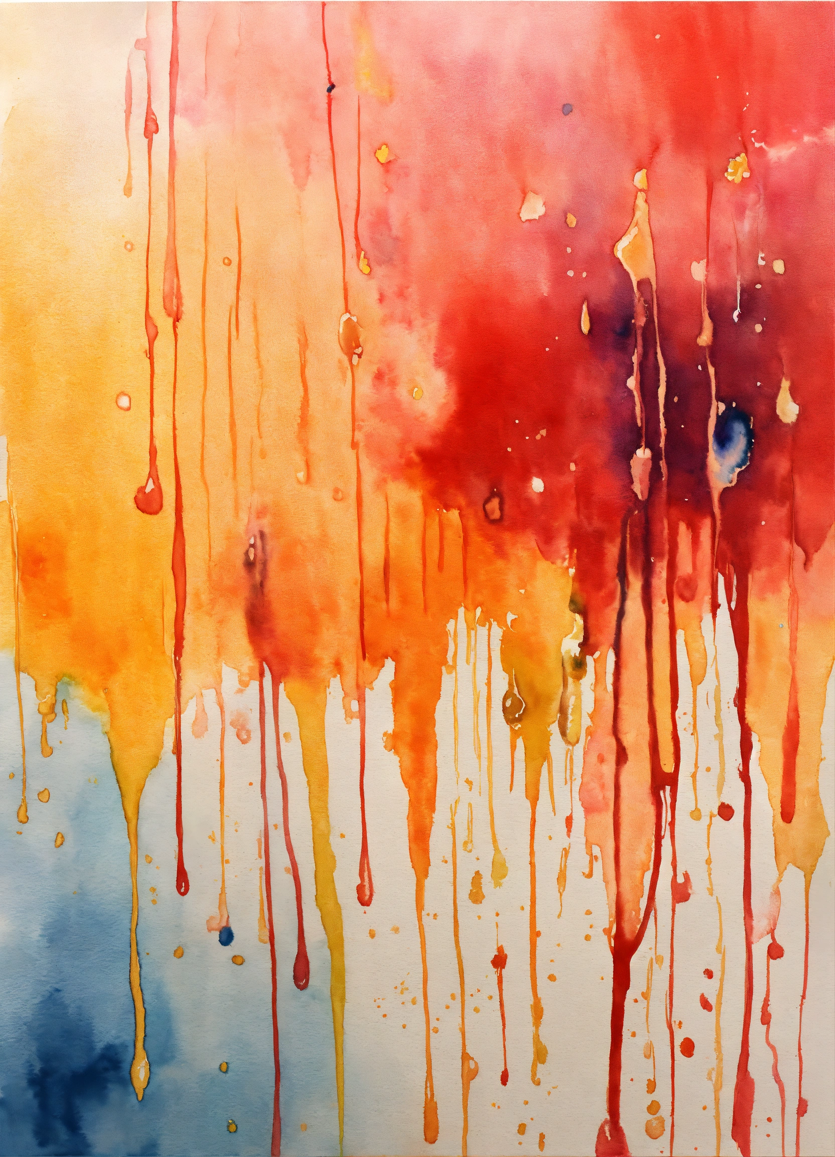Lexica - Watercolor drips, stay on paper