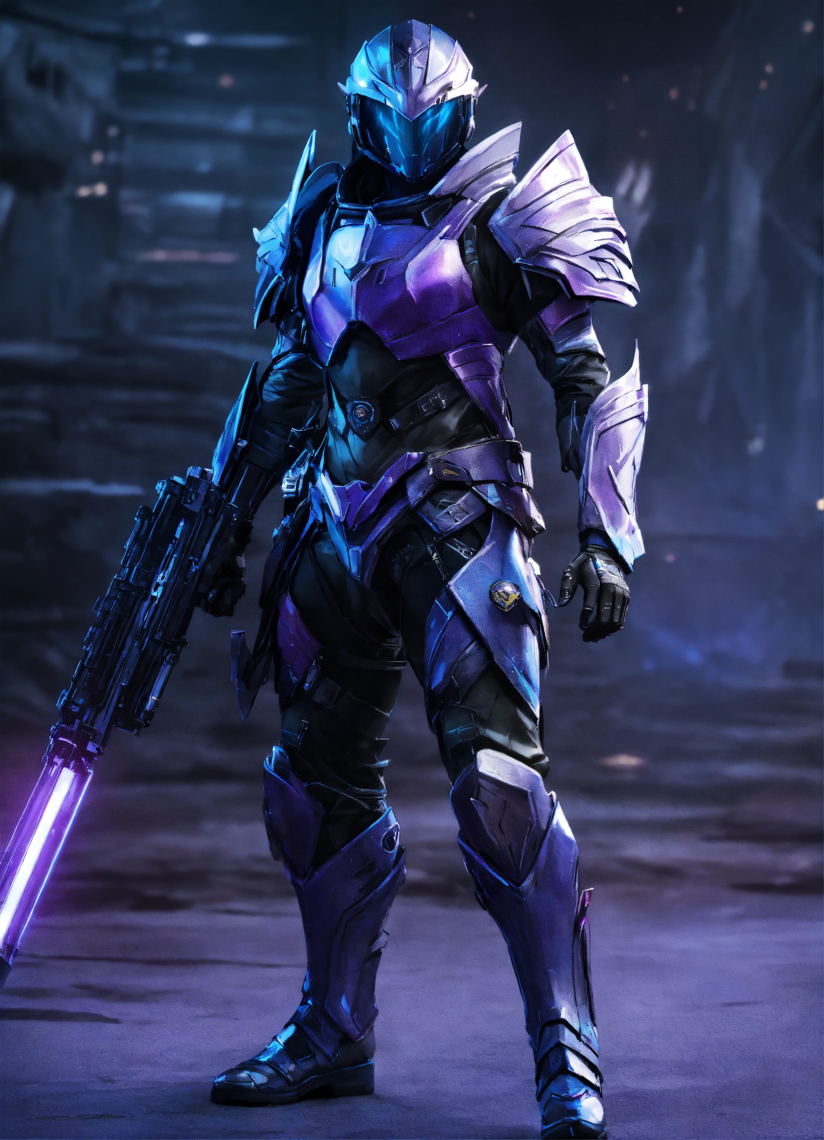 Lexica - Full body of a high elf sci fi soldier wearing heavy sci fi ...