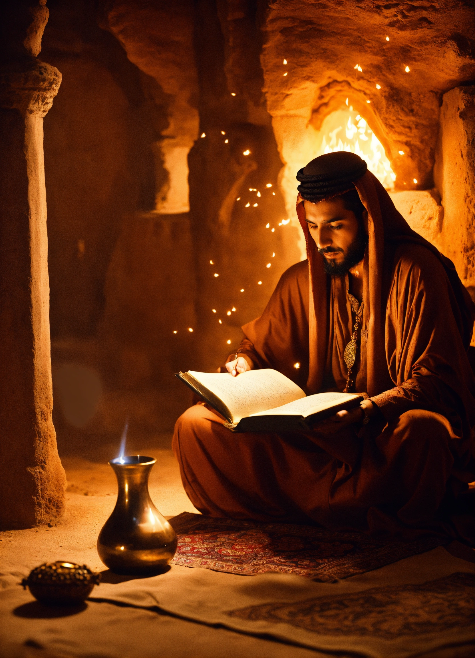 Lexica - An Arab mystic writing a magic book. Ancient Arabia ...