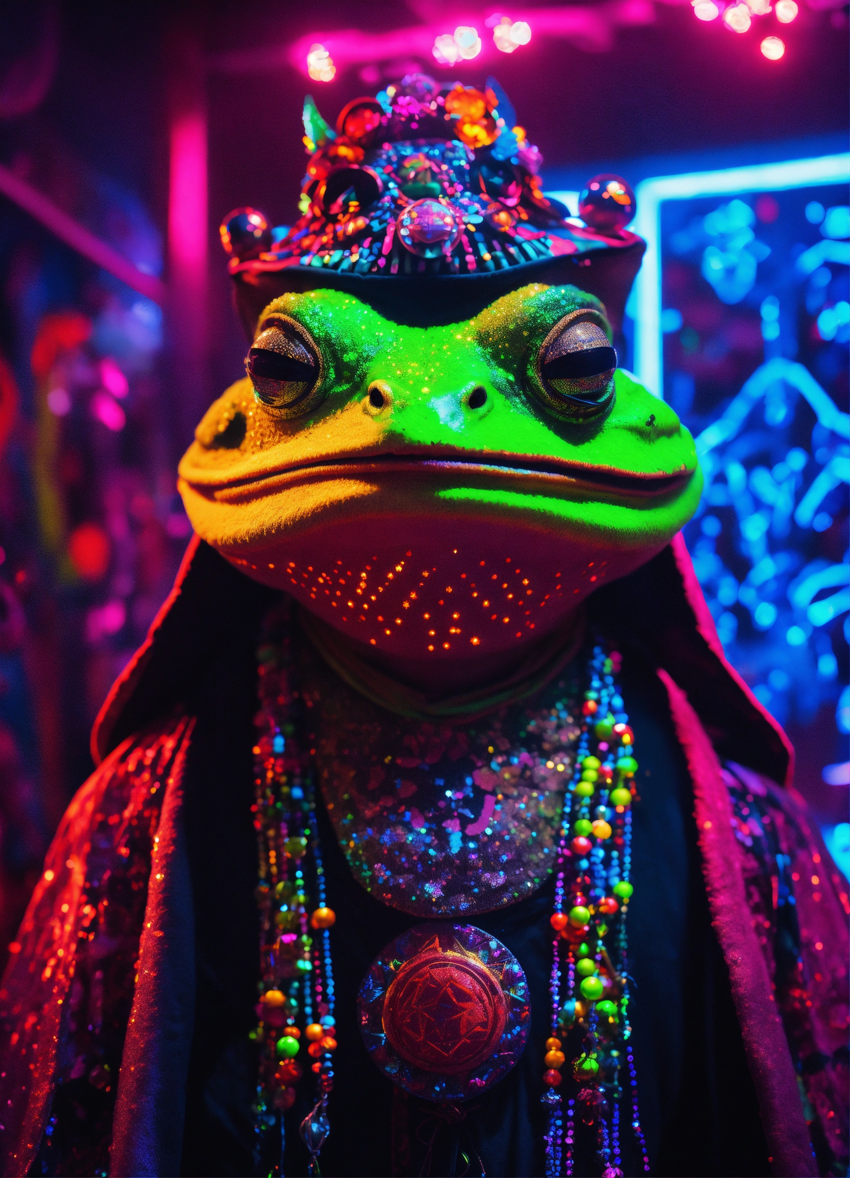 Lexica - A Ayahuasca Shaman TOAD in shaman folk kawaii costume in a ...