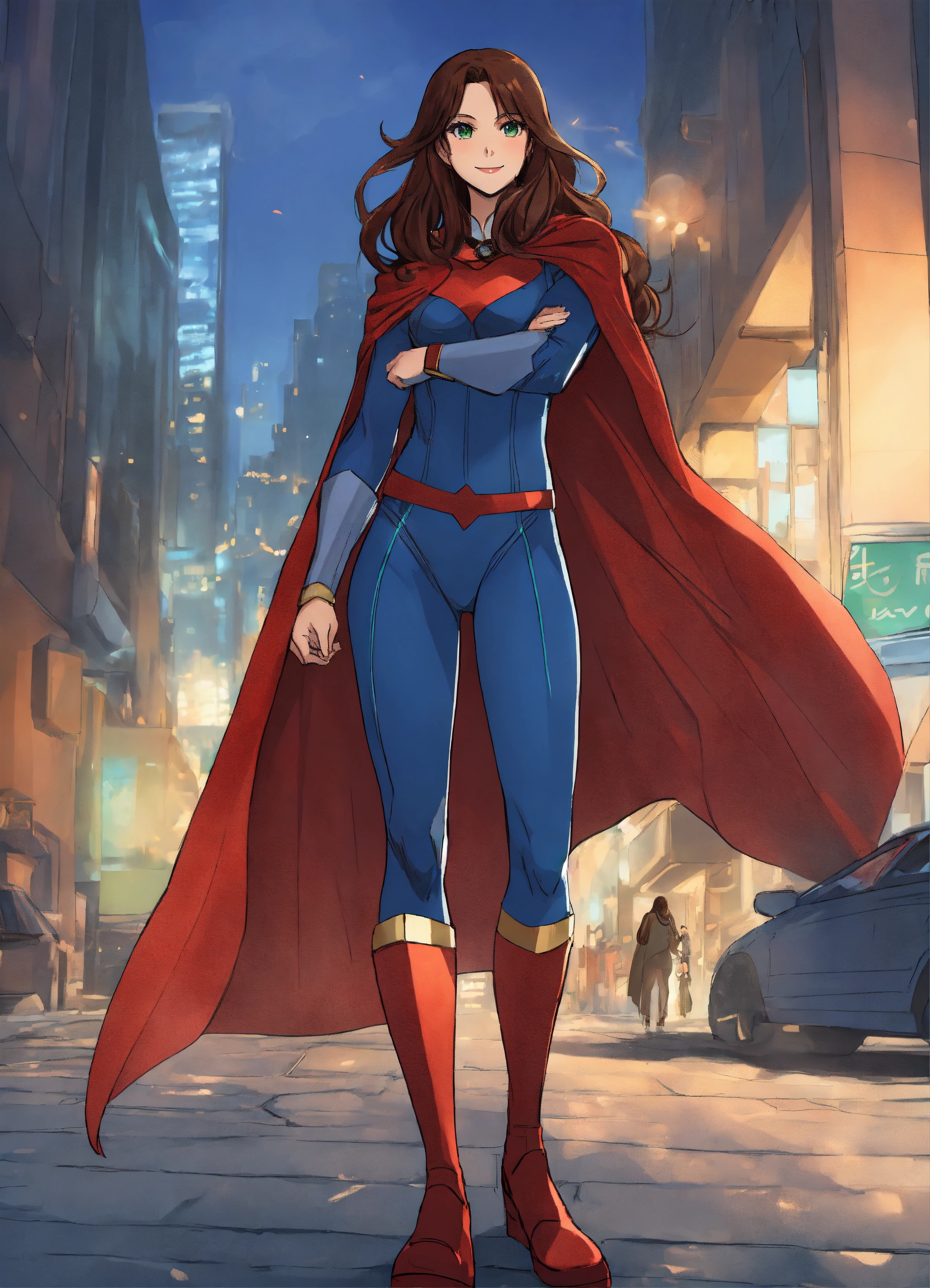 Lexica - Full body of a young female super hero in her 20s. She has ...