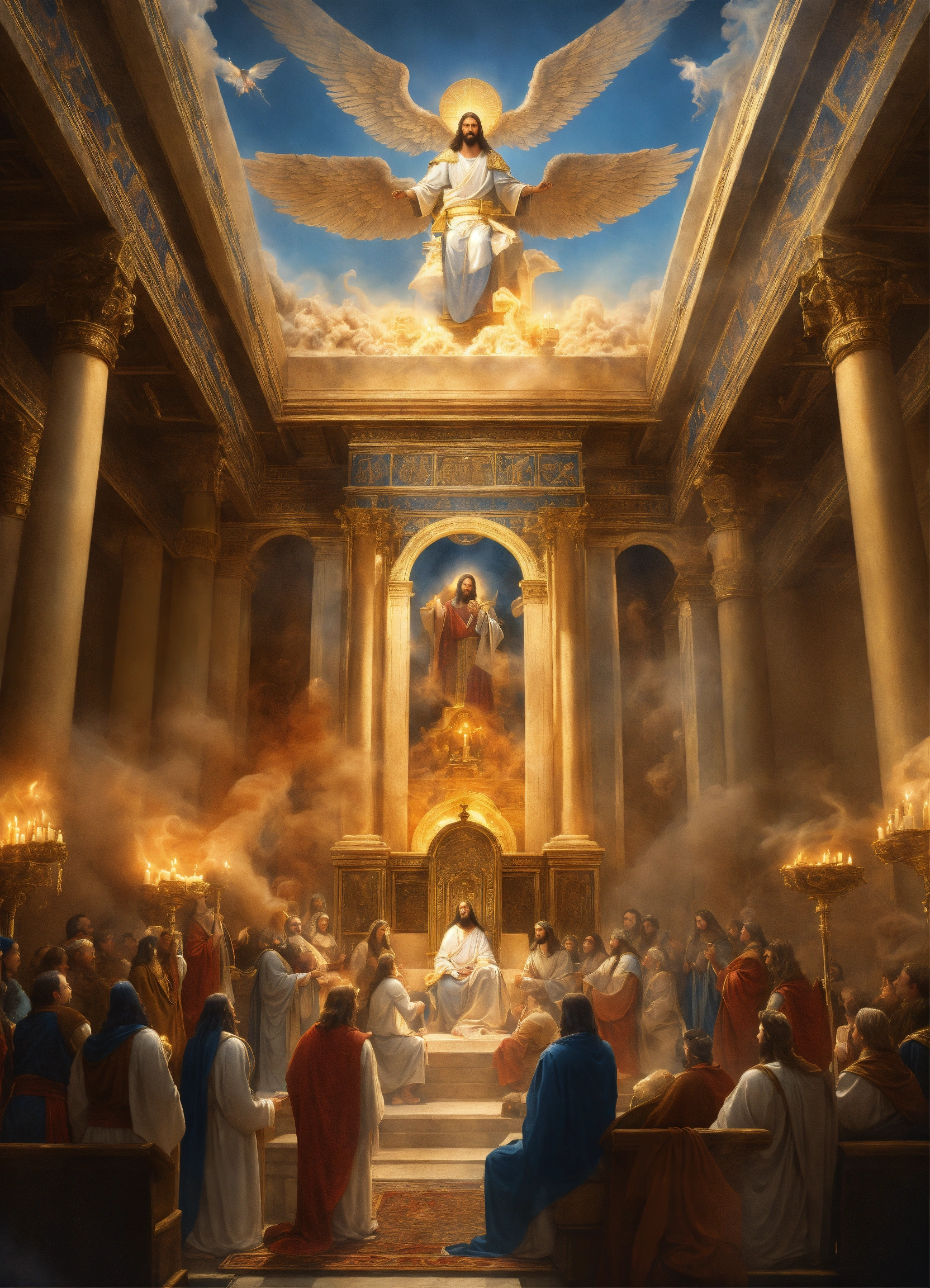 Lexica - Jesus Christ high and exalted and seated on a throne and the ...