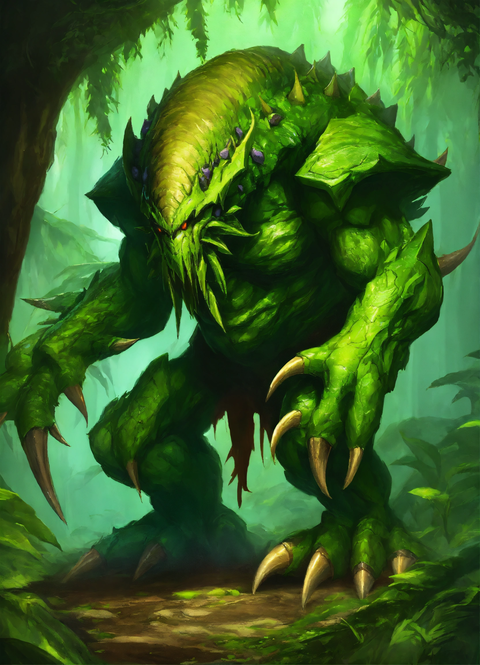 Lexica - Primal Zergling, starcraft primal zerg art, green jungle coloring