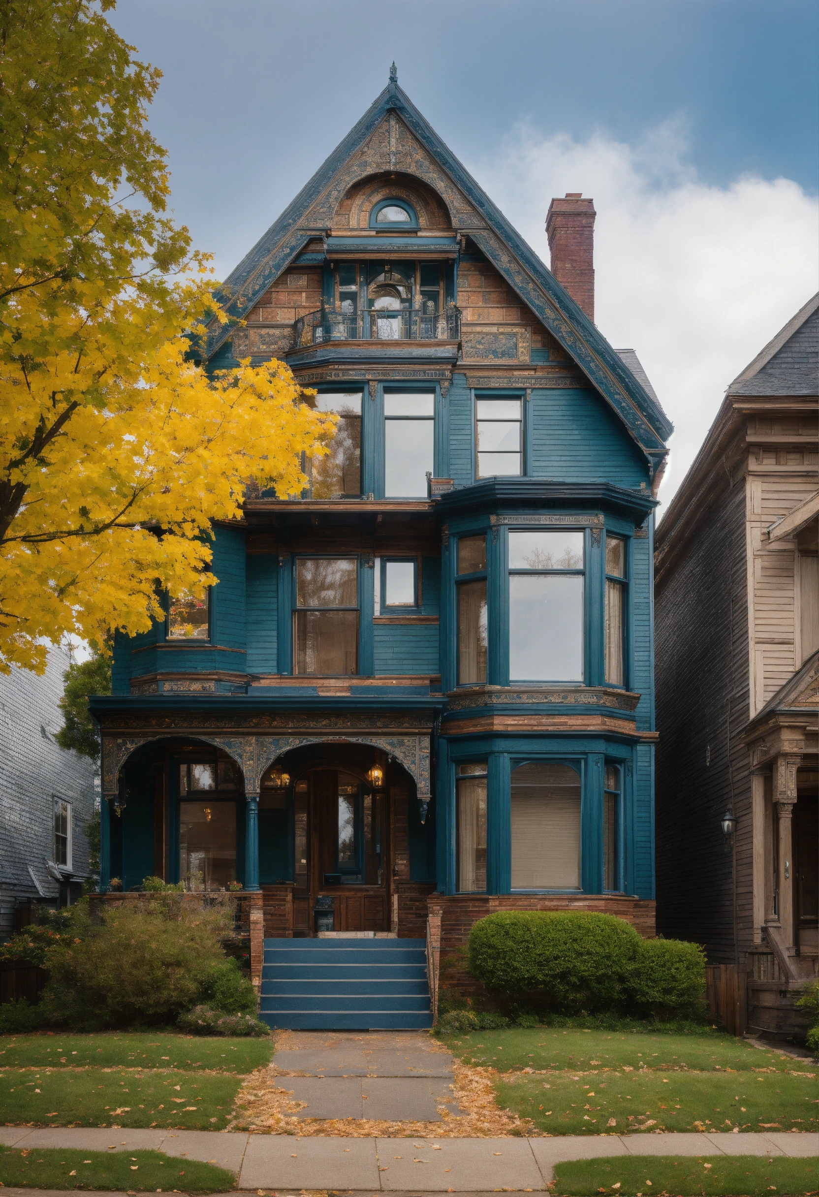 Lexica - A cleveland house, bay window, gable roof, victorian