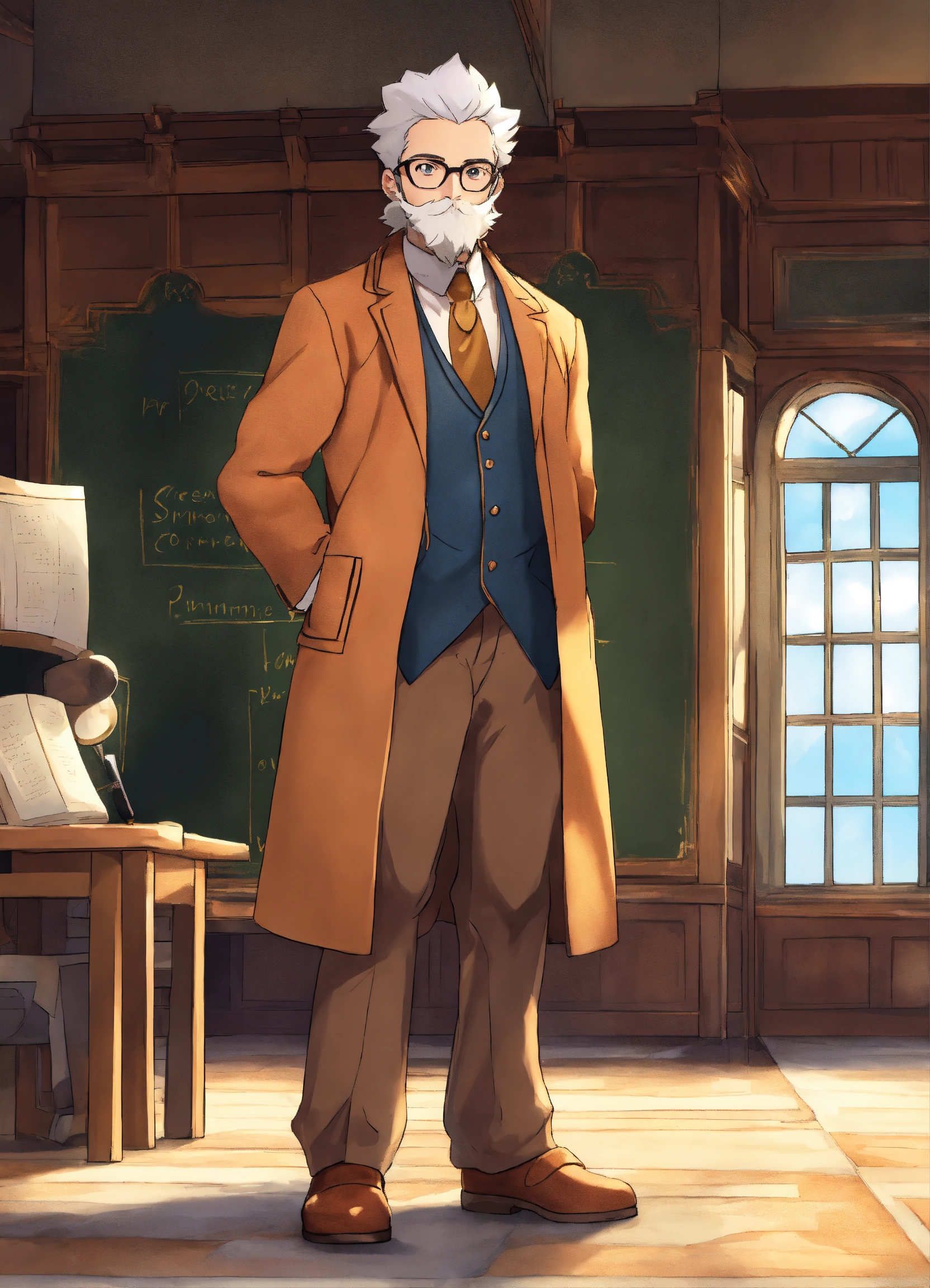 Lexica - Animime style, male pokemon professor, professor spruce, brown ...