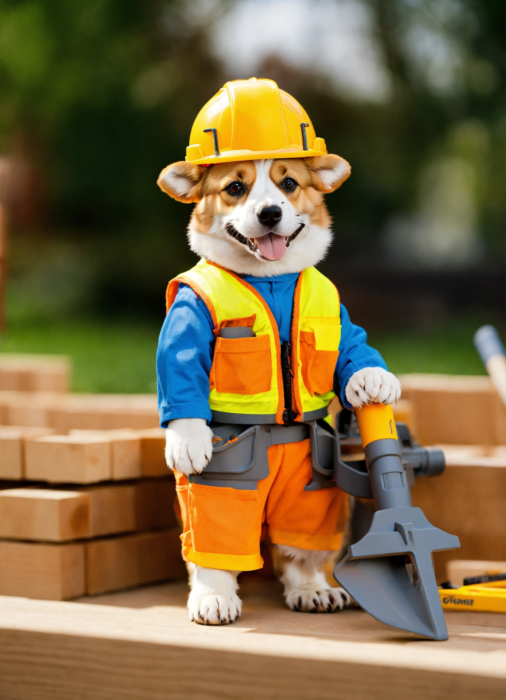 Lexica - Corgi construction worker