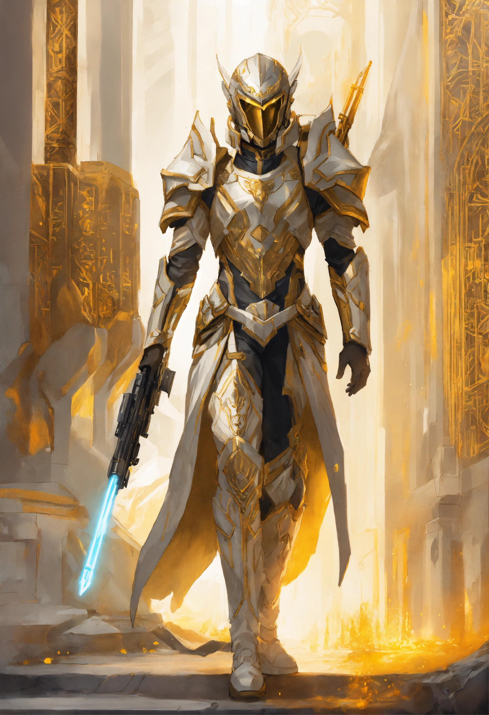 Lexica - Epic drawing of a full body of a high elf sci fi soldier ...