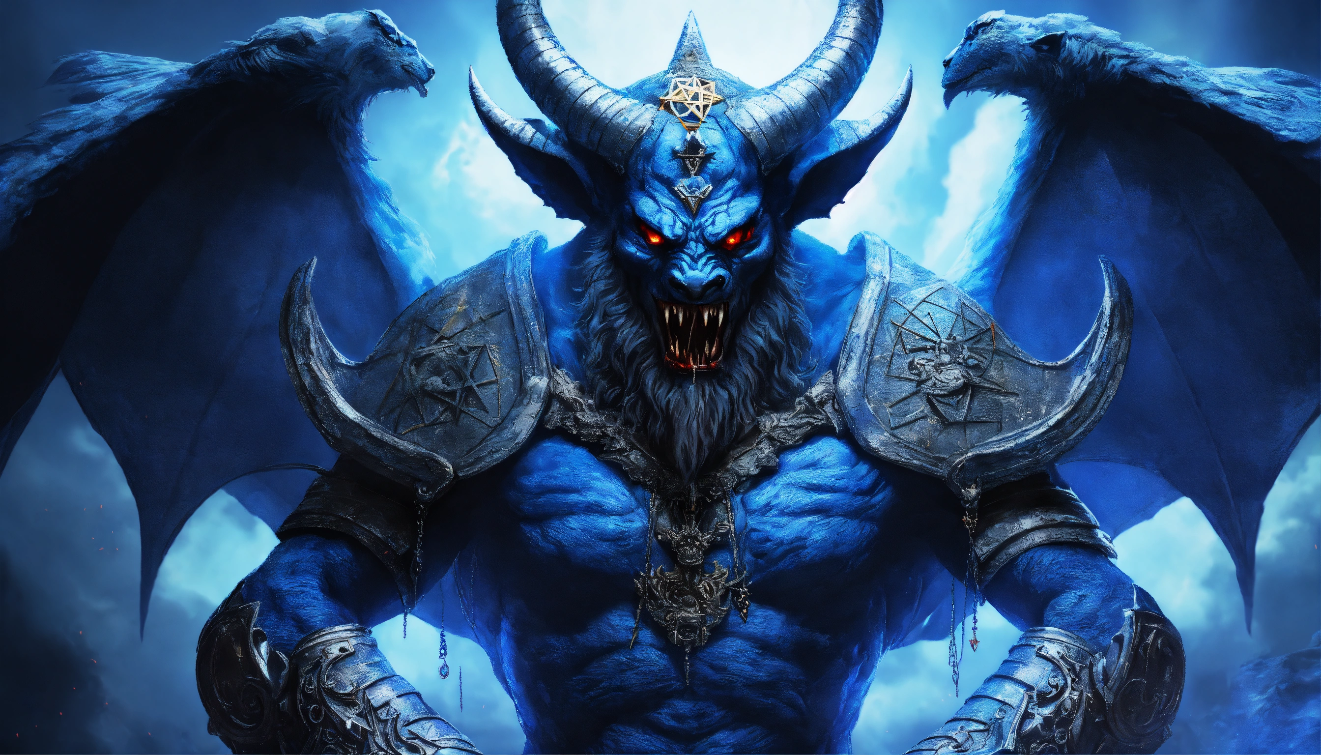 Lexica - Evil demonic Israel demon with an Israeli flag beast with an ...