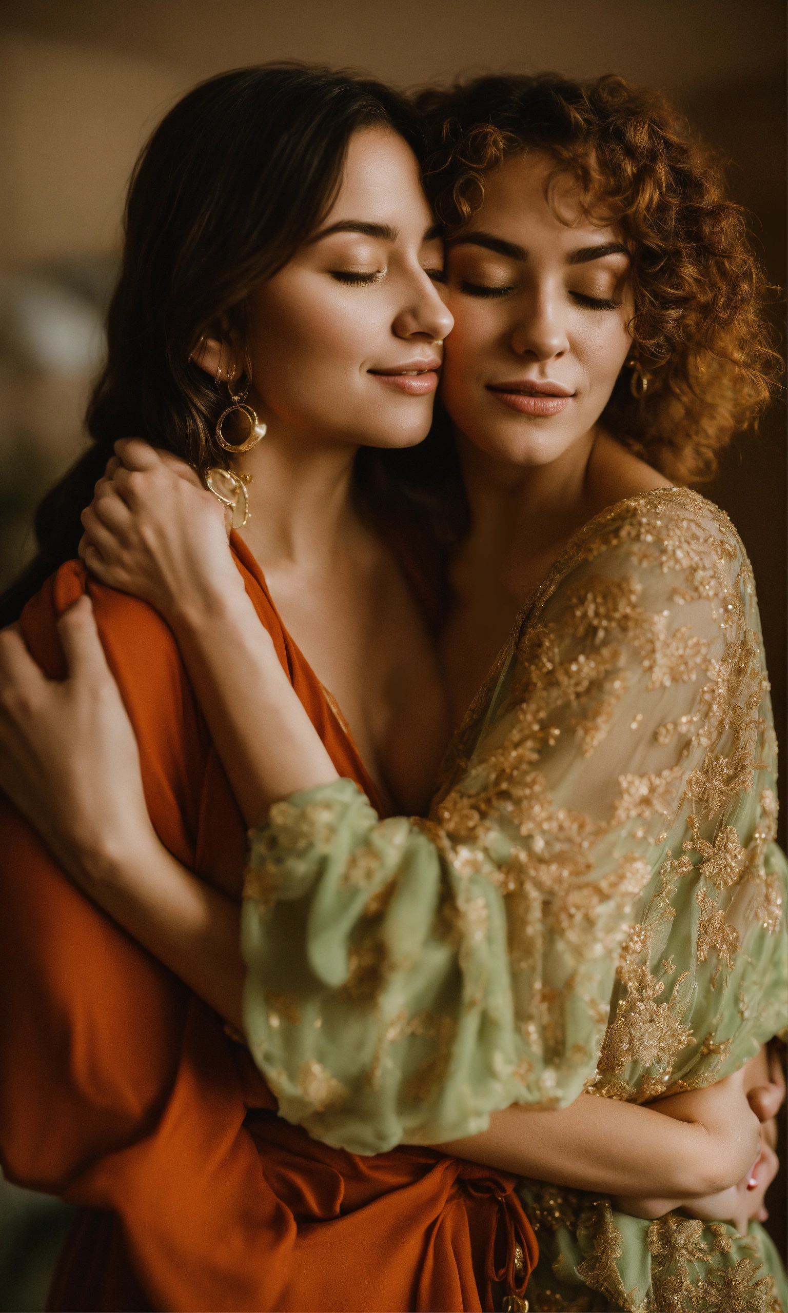 Lexica - Two women hugging and caressing each other