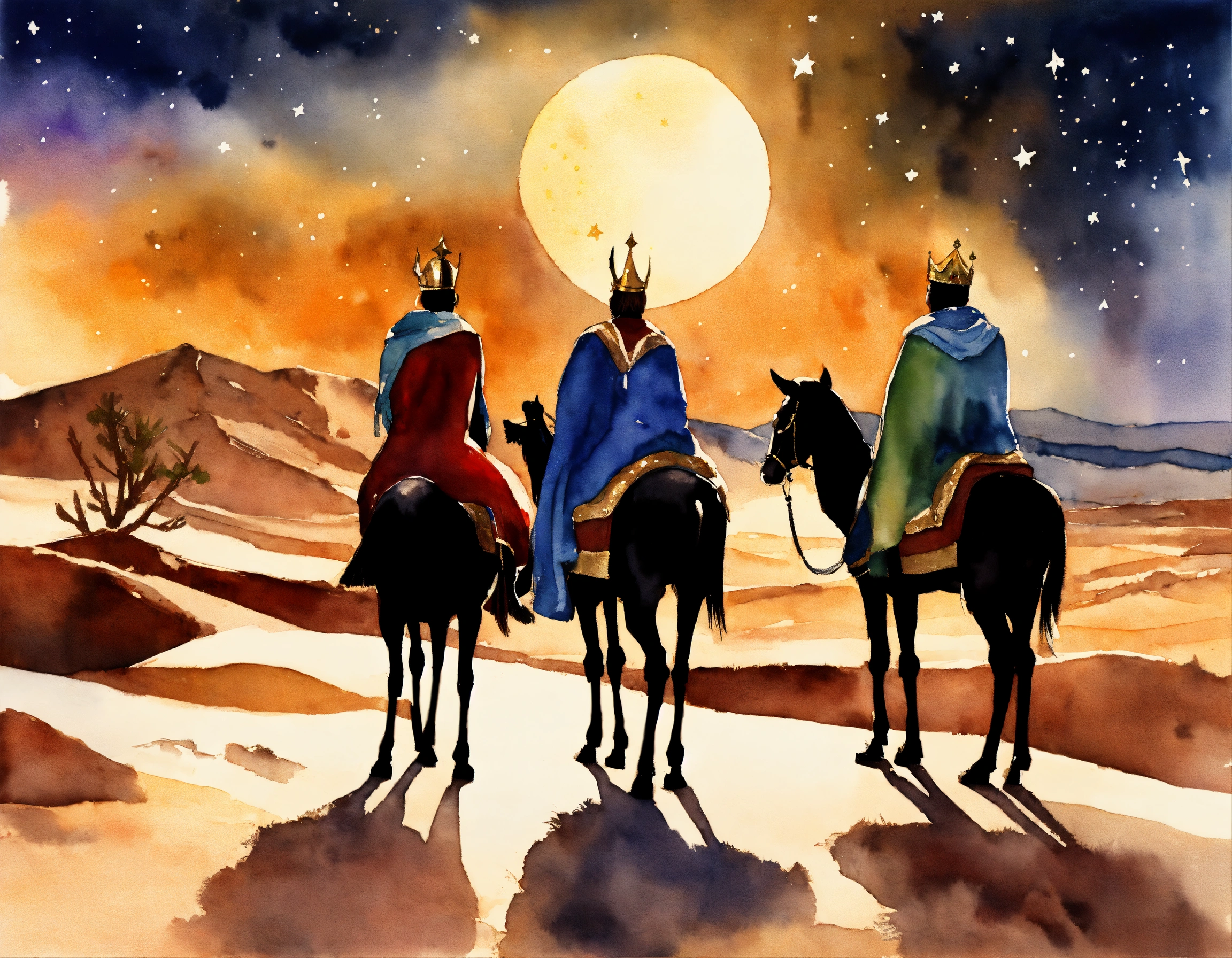 Lexica - We three kings themed Christmas scene. The North Star. Three ...