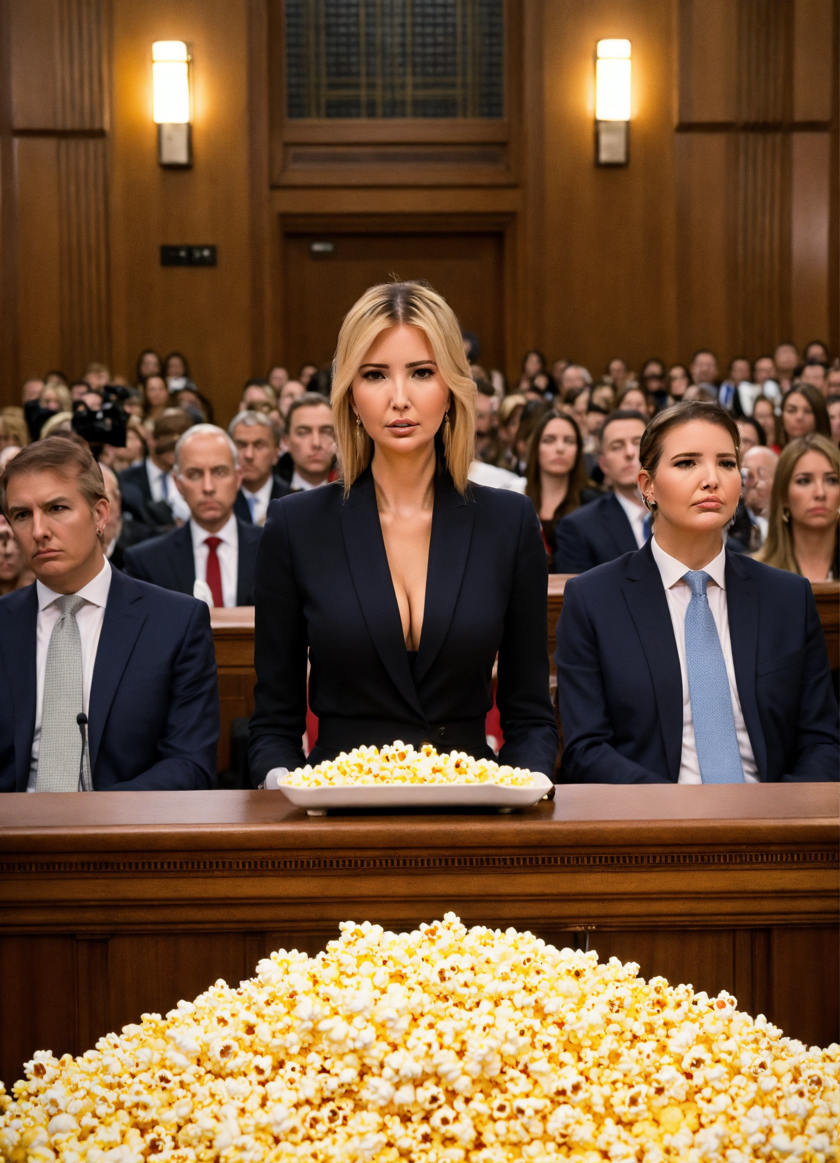 Lexica - Ivanka trump looking annoyed in court, audience replaced with ...