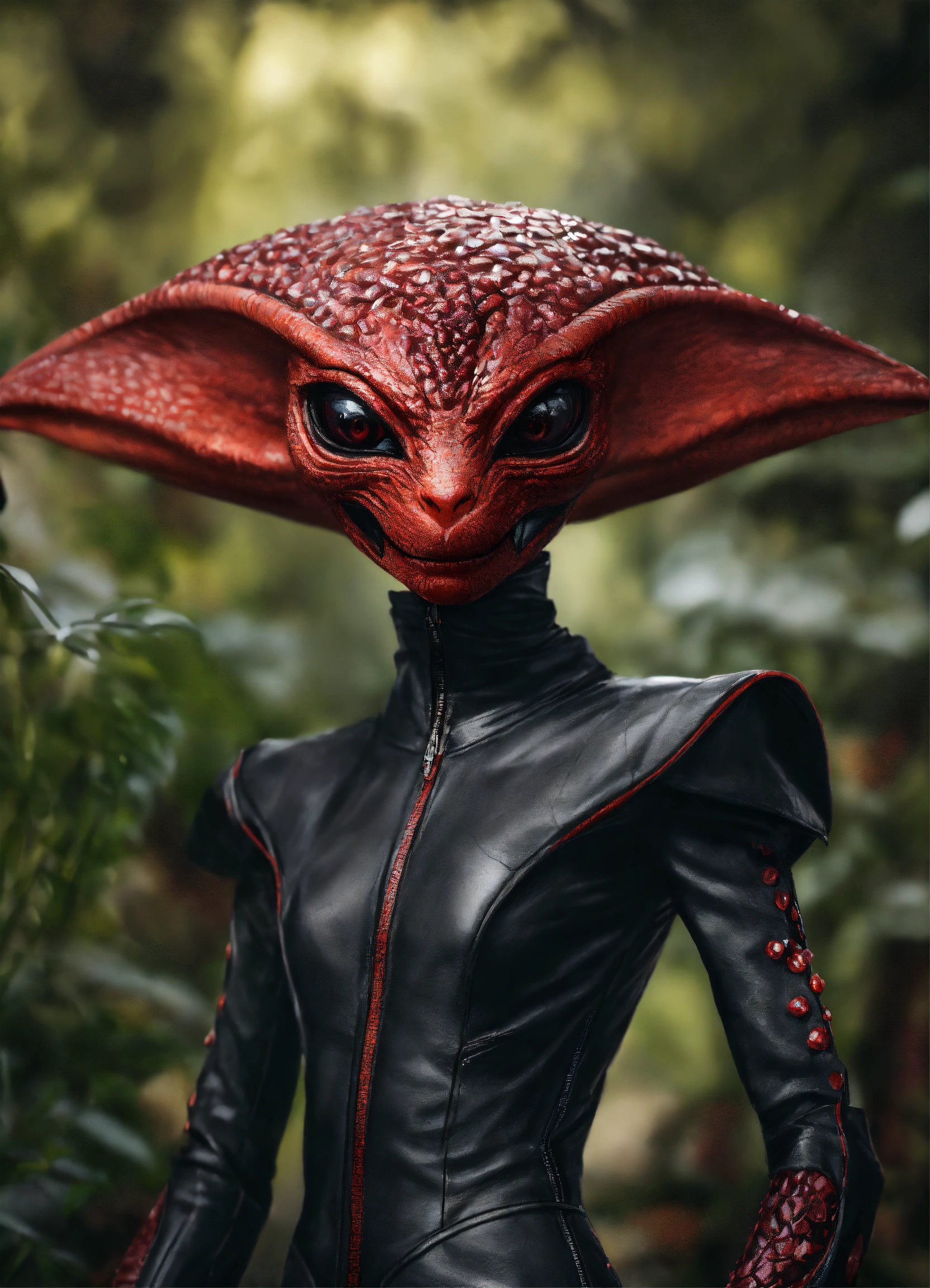 Lexica - Realistic drawing a full body portrait of an alien plant-human ...