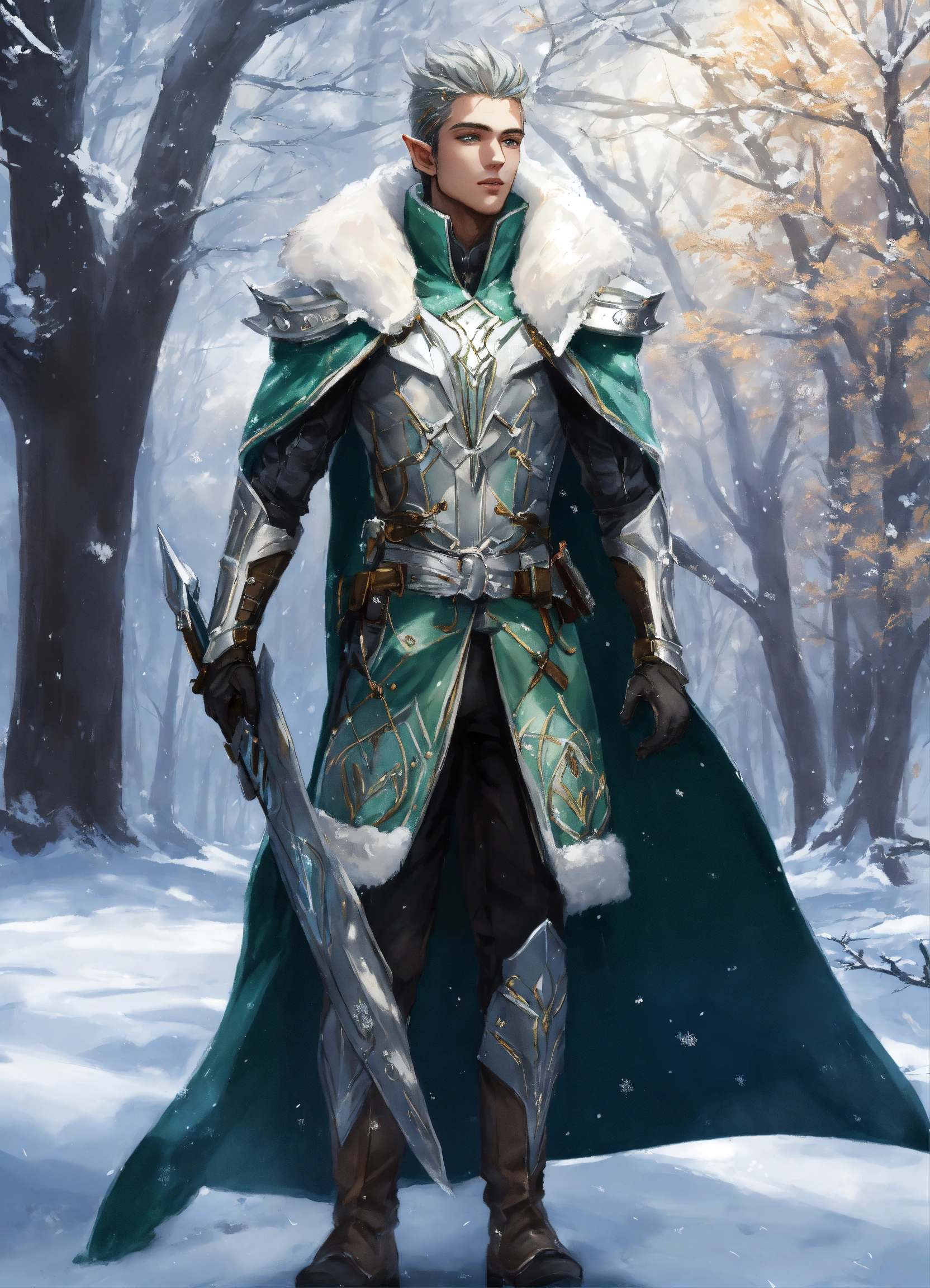 Lexica - Full body drawing of a sci fi high elf, royalty, futuristic ...