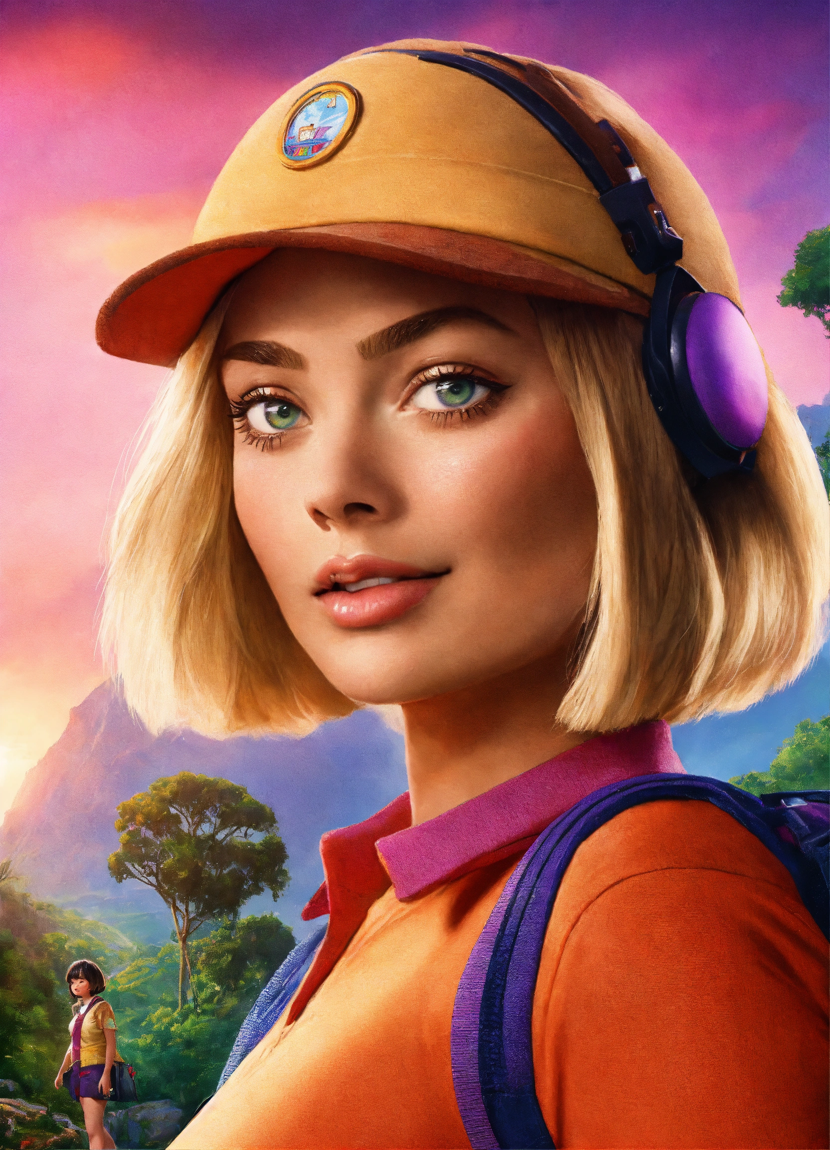 Lexica - Margot Robbie is dora the explorer