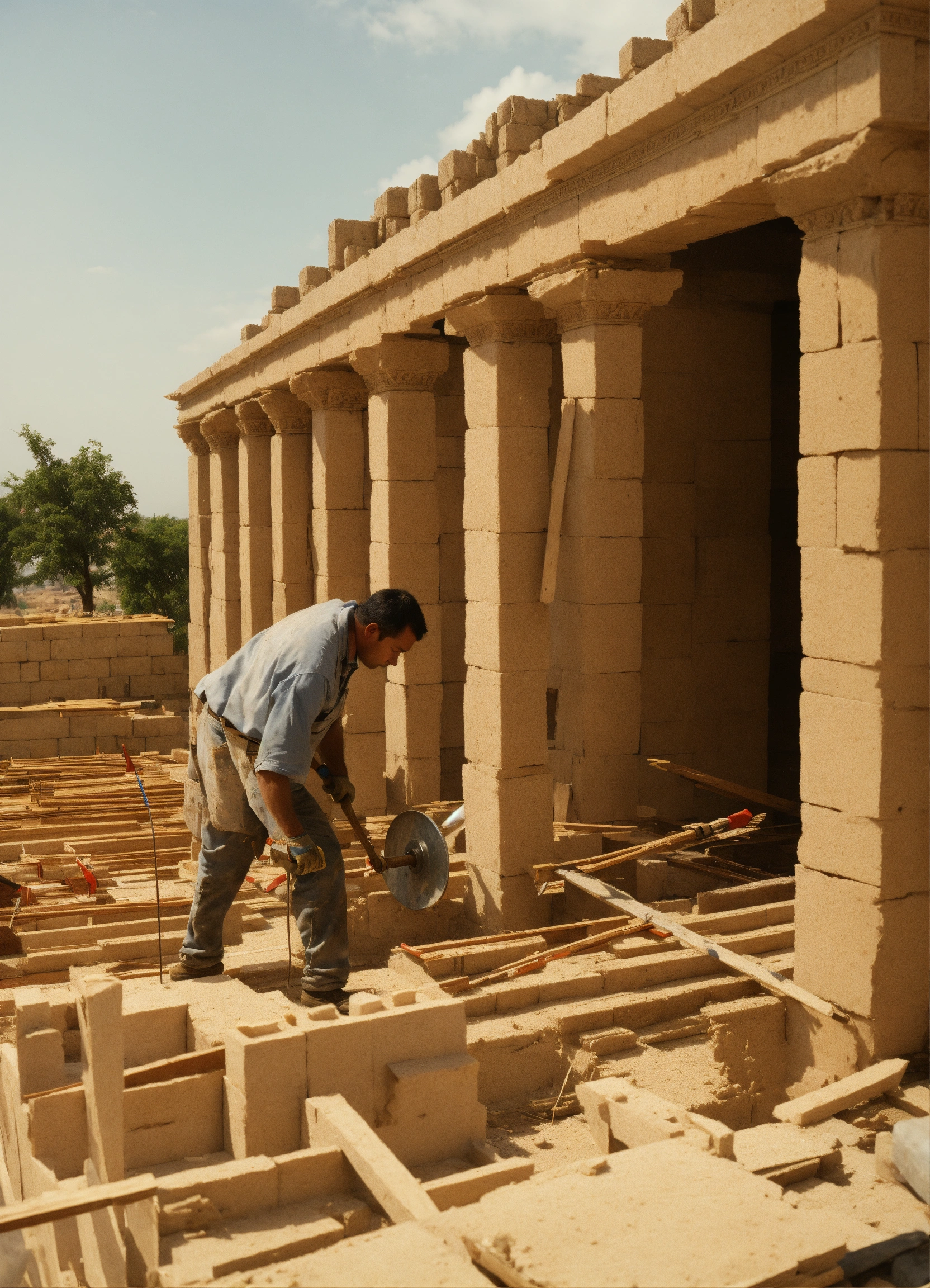 Lexica - A mason working on the king´s Solomon temple construction