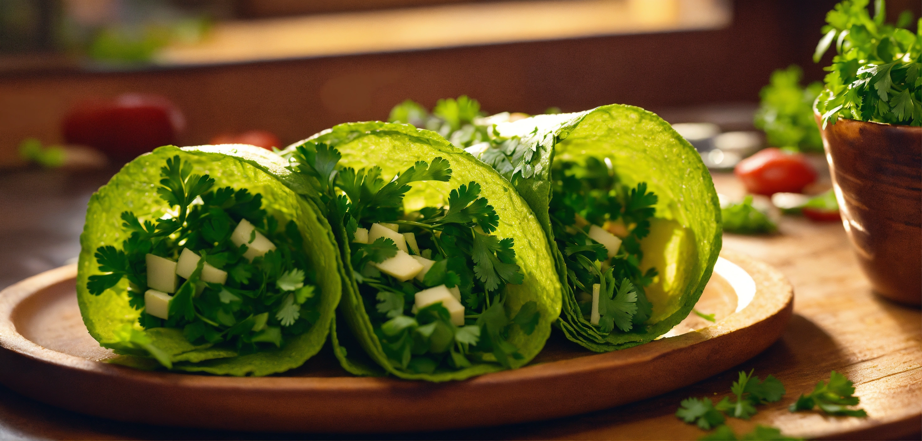 Lexica - Stock photo of sprase tight fresh rolls of cilantro, and ...
