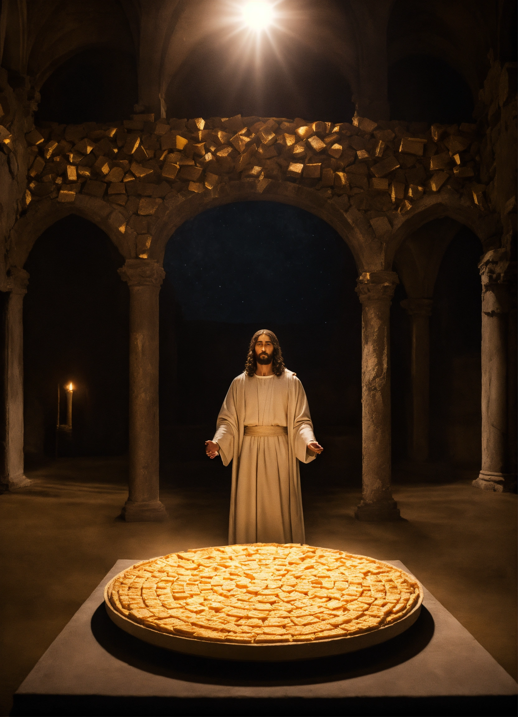 Lexica - JESUS EMERGING FROM THE COMMUNION WAFER 8K. SURROUNDED BY ...