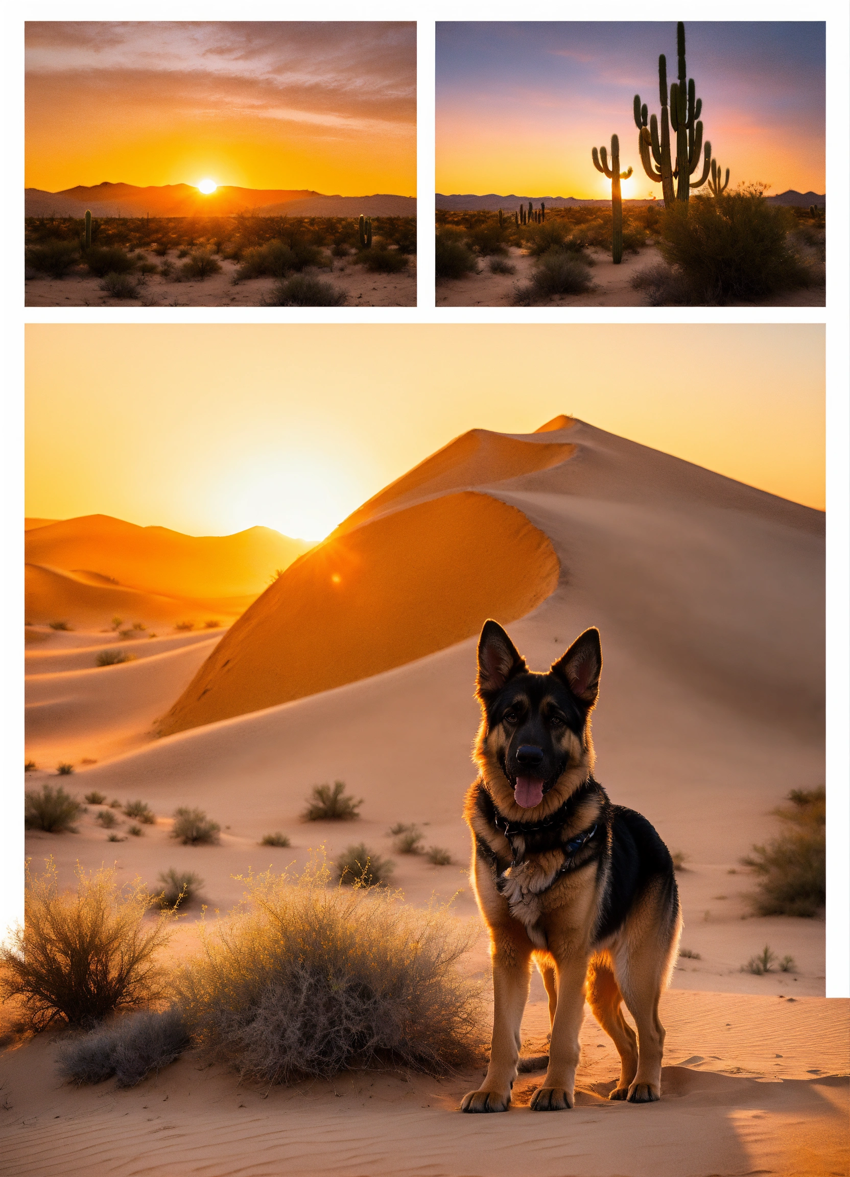 Lexica - "Desert Dawn Discoverers" As the first light of dawn paints ...