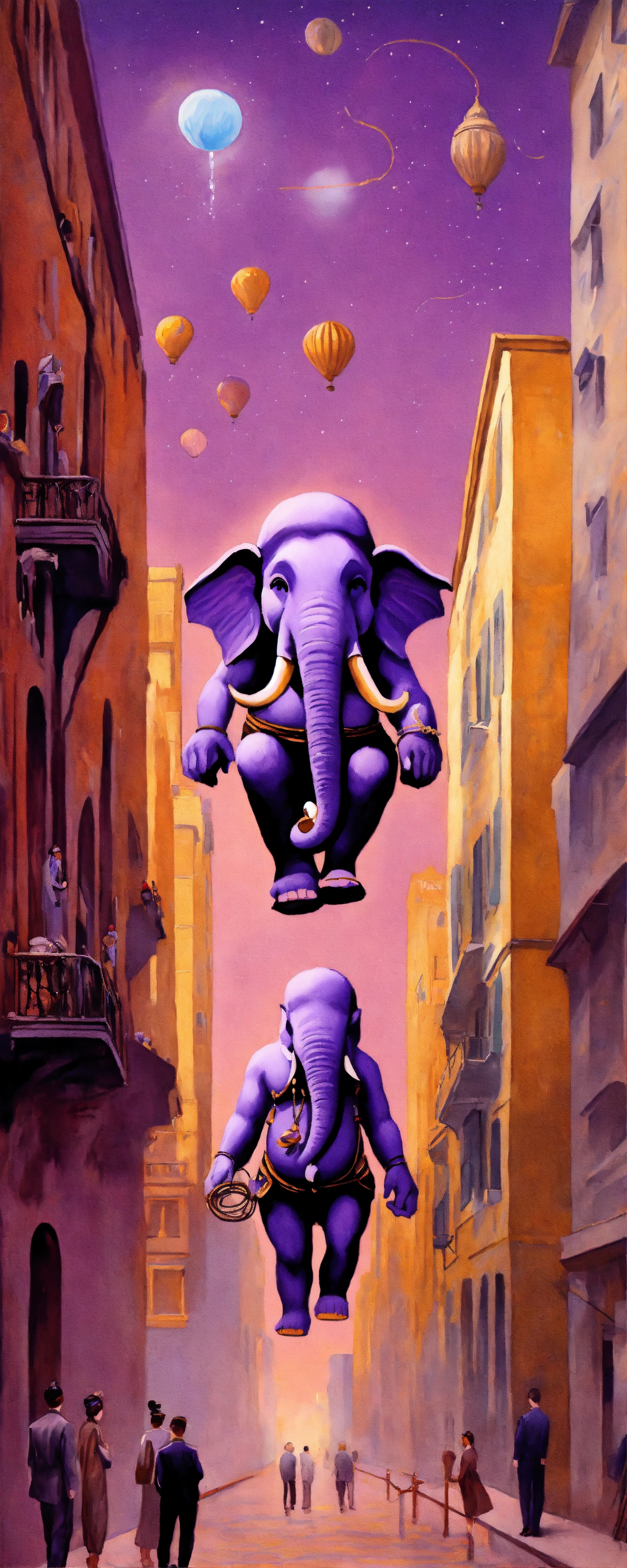 Lexica - Ultra-detailed illustration of "Ganesha with a jetpack" in a ...