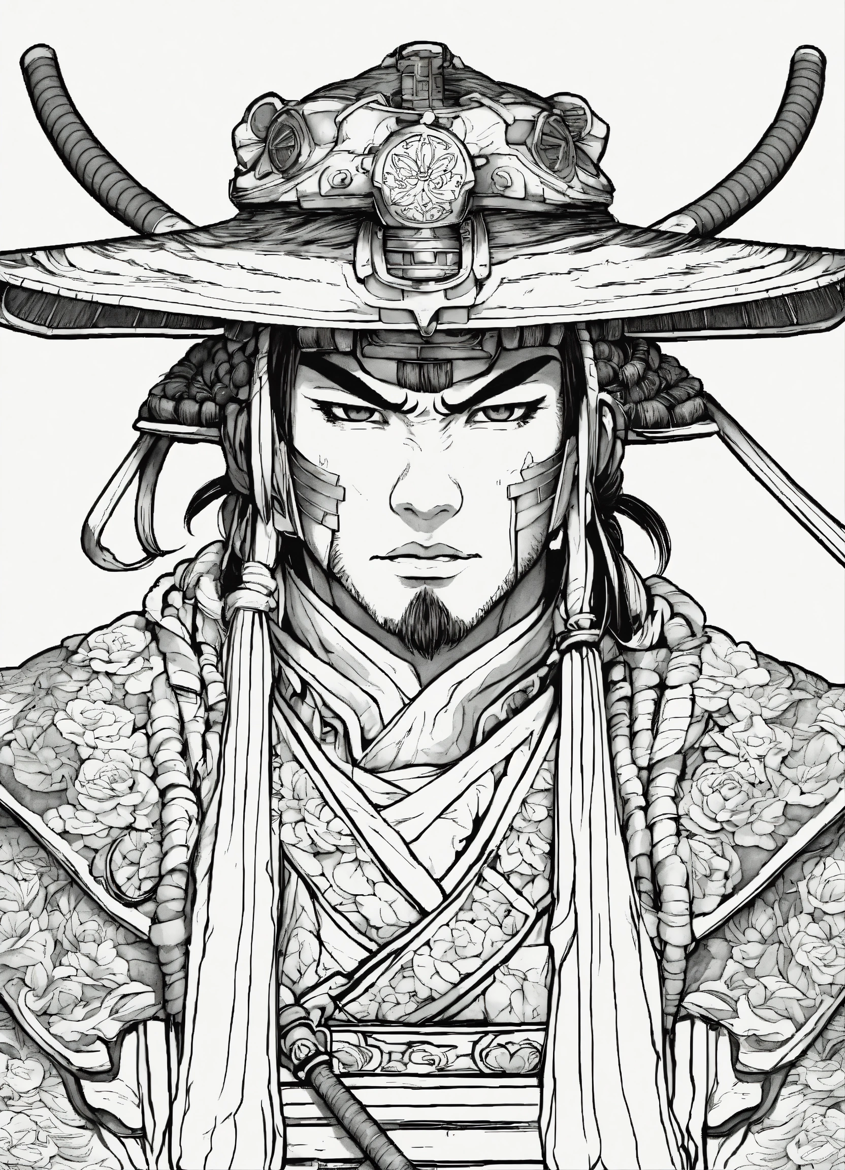 Lexica - Generate a portrait of a samurai , 4K resolution, anime line ...