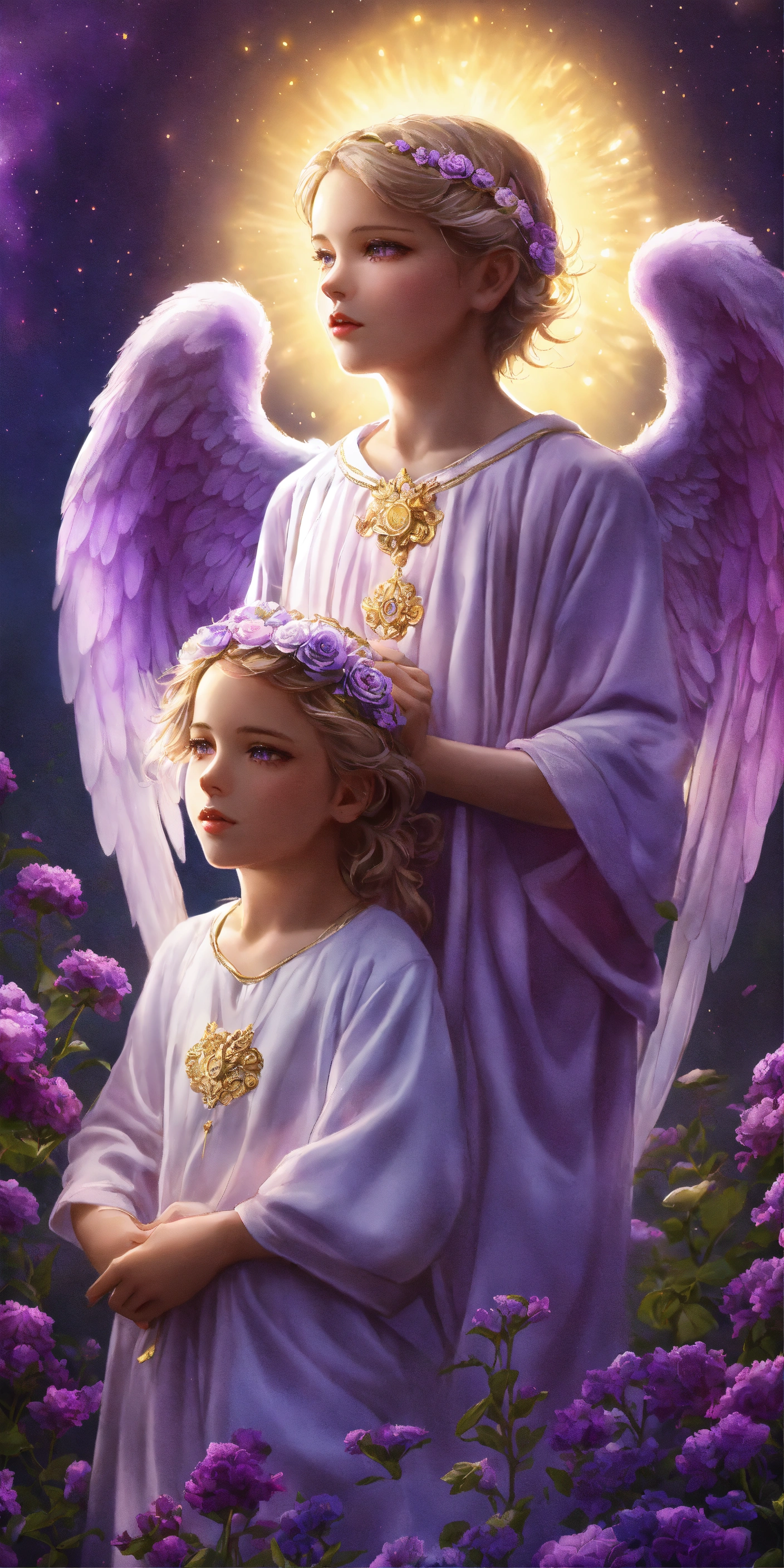 Lexica - 2 Guardian Angels, one is a boy and the other angel is a 7 ...
