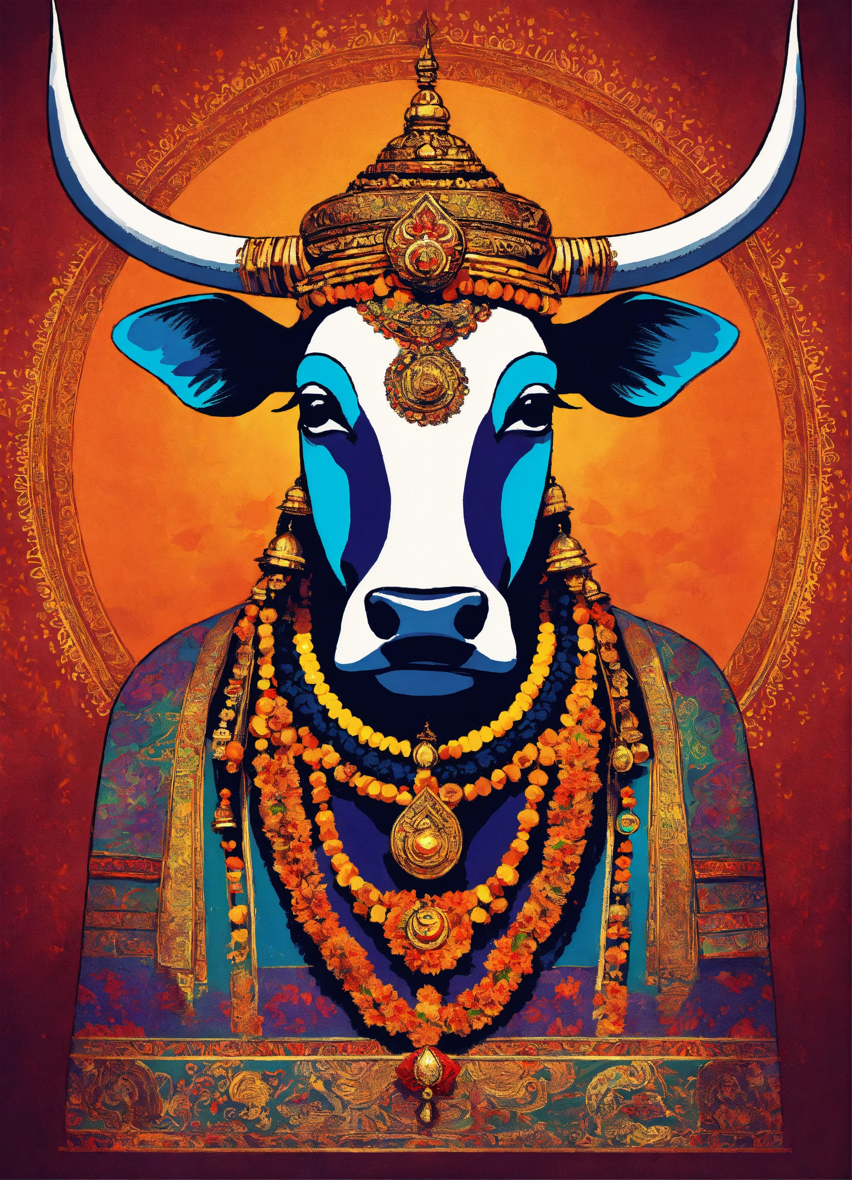 Lexica - Hindu cow worship, graphic design, breathtaking