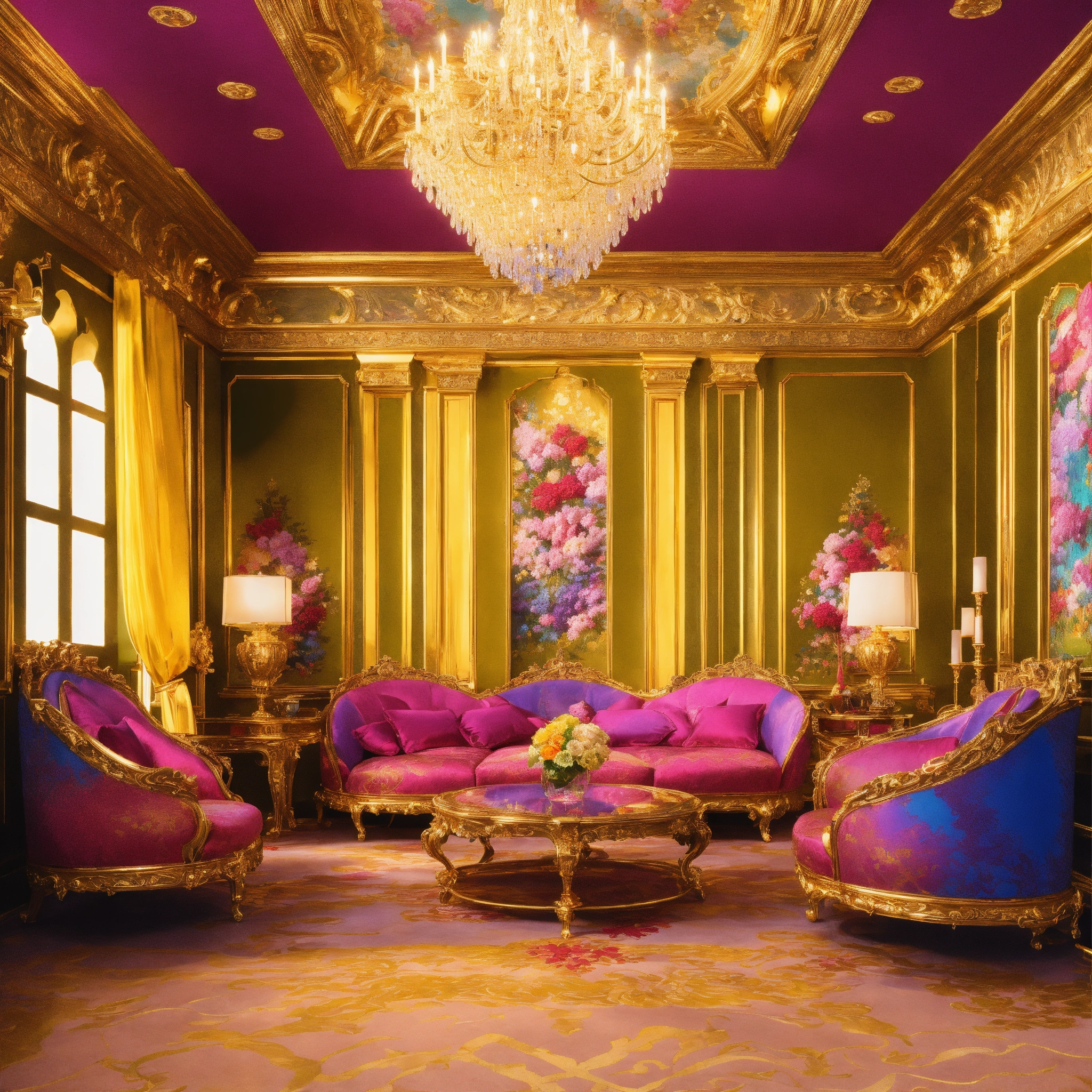 Lexica - Futuristic beautiful imperial palace interior sitting room ...