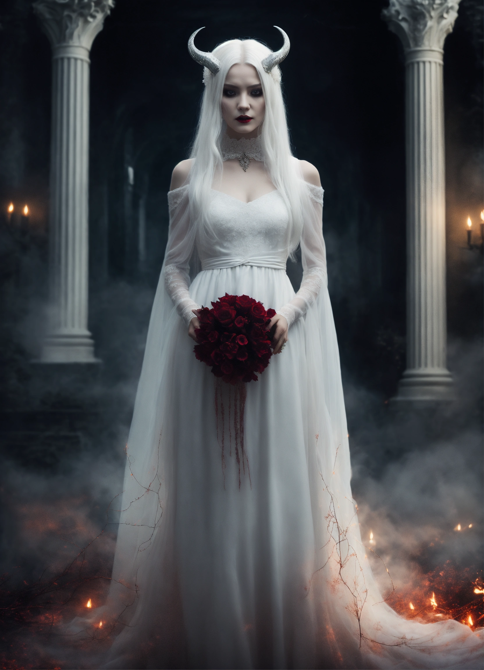 Lexica - A demonic entity woman with a sinister aura, any eyes, blind ...