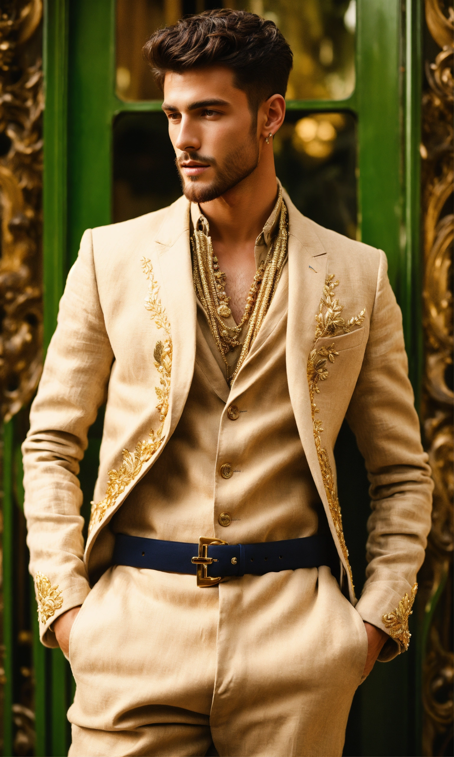 Lexica - Ultra realistic full body photo of a French male model wearing ...