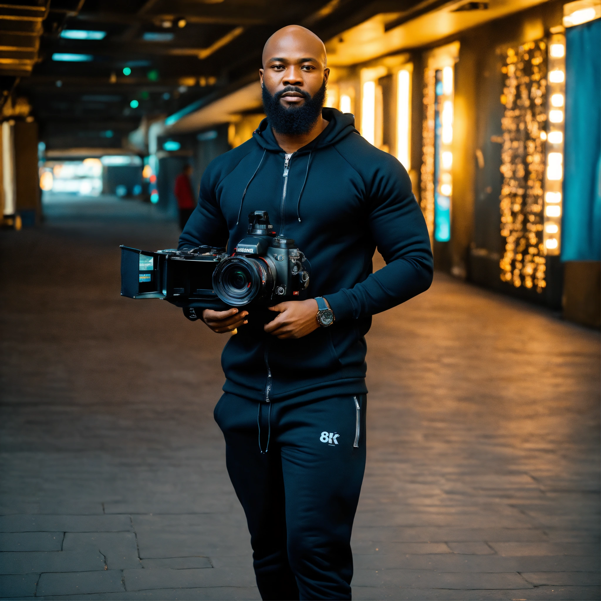 Lexica - Bald held Igbo Nigerian handsome man with beard wearing a ...