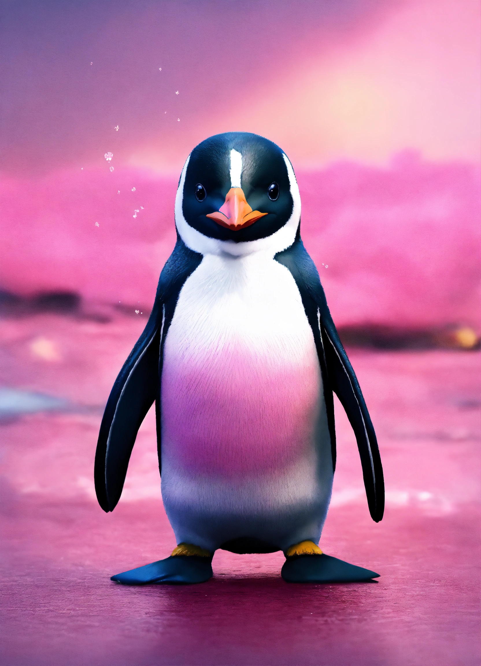 Lexica - A penguin cute and pink tpose