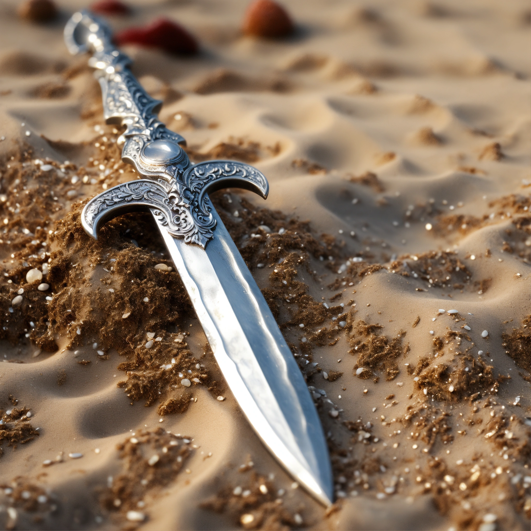 Lexica - 8k, picture of a narrow and delicate wavy curved dagger made ...