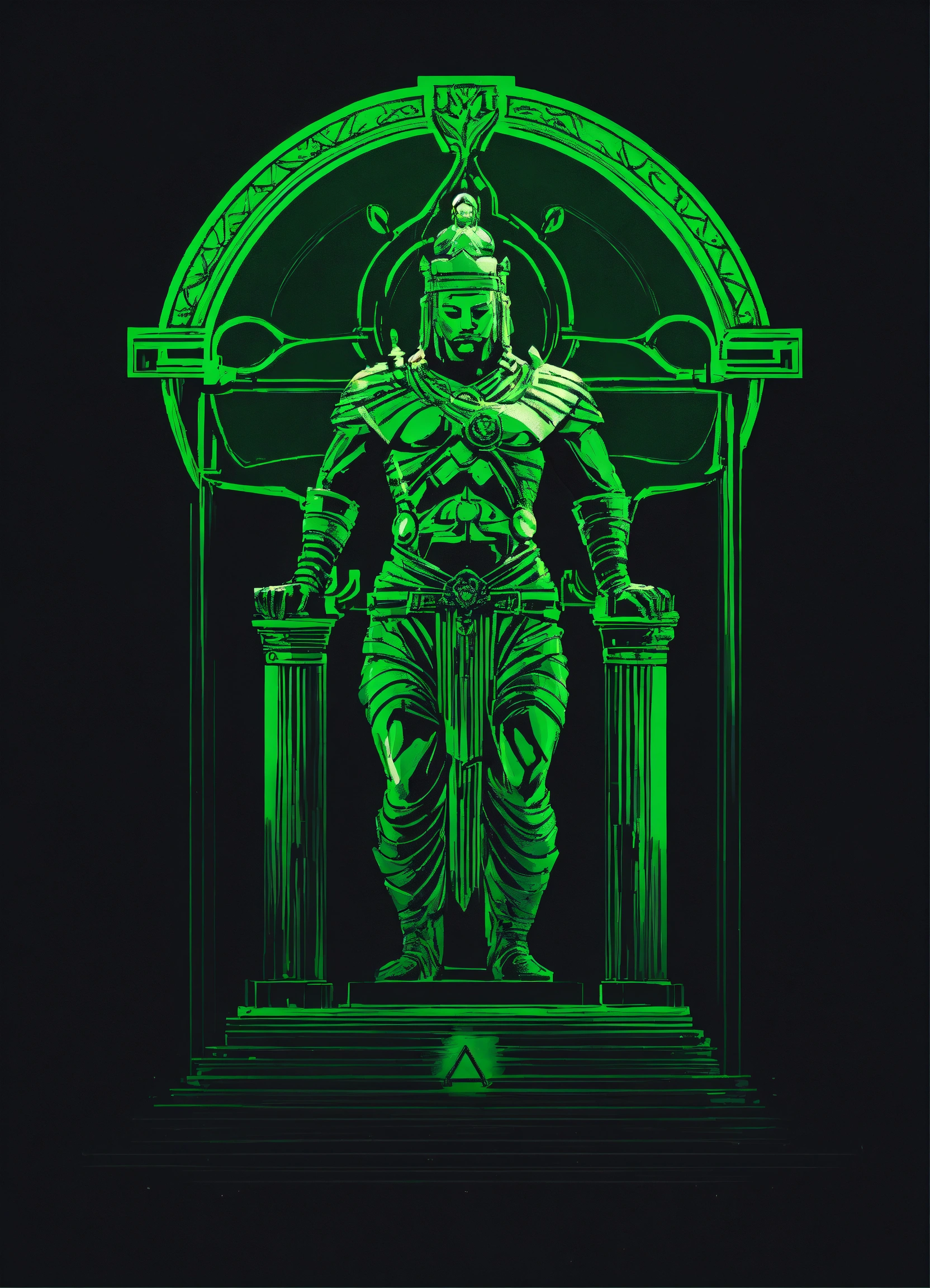 Lexica - A Minimalistisch Logo for Myxnt for with a small Statue of a ...