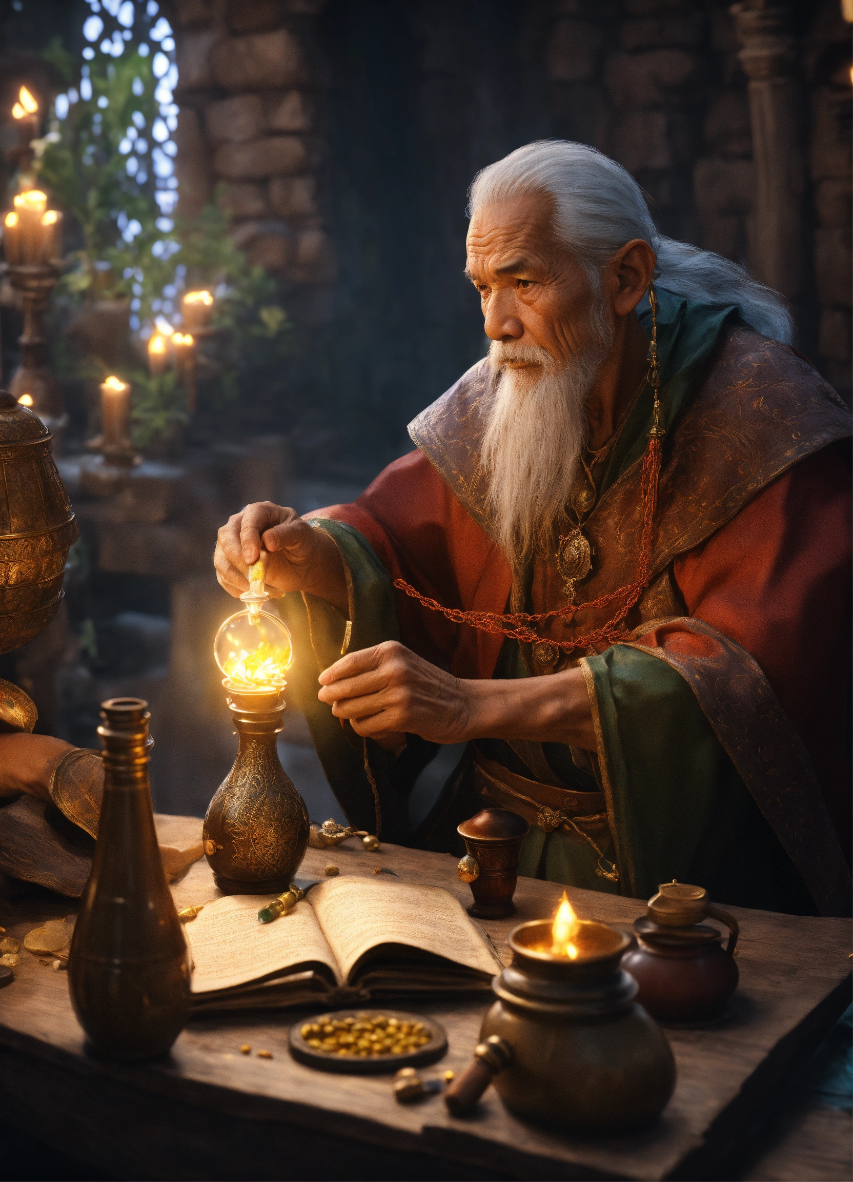 Lexica - Medieval sorcerer, giving medicine, old man philippines ...