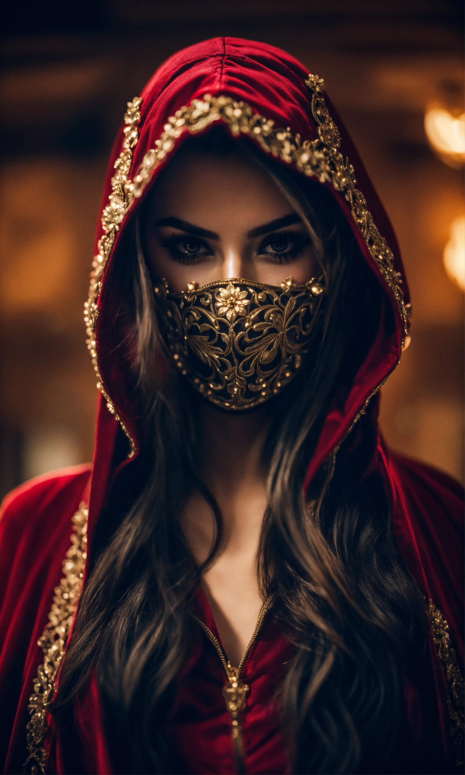 Lexica - Beautiful villainous women in hooded mask