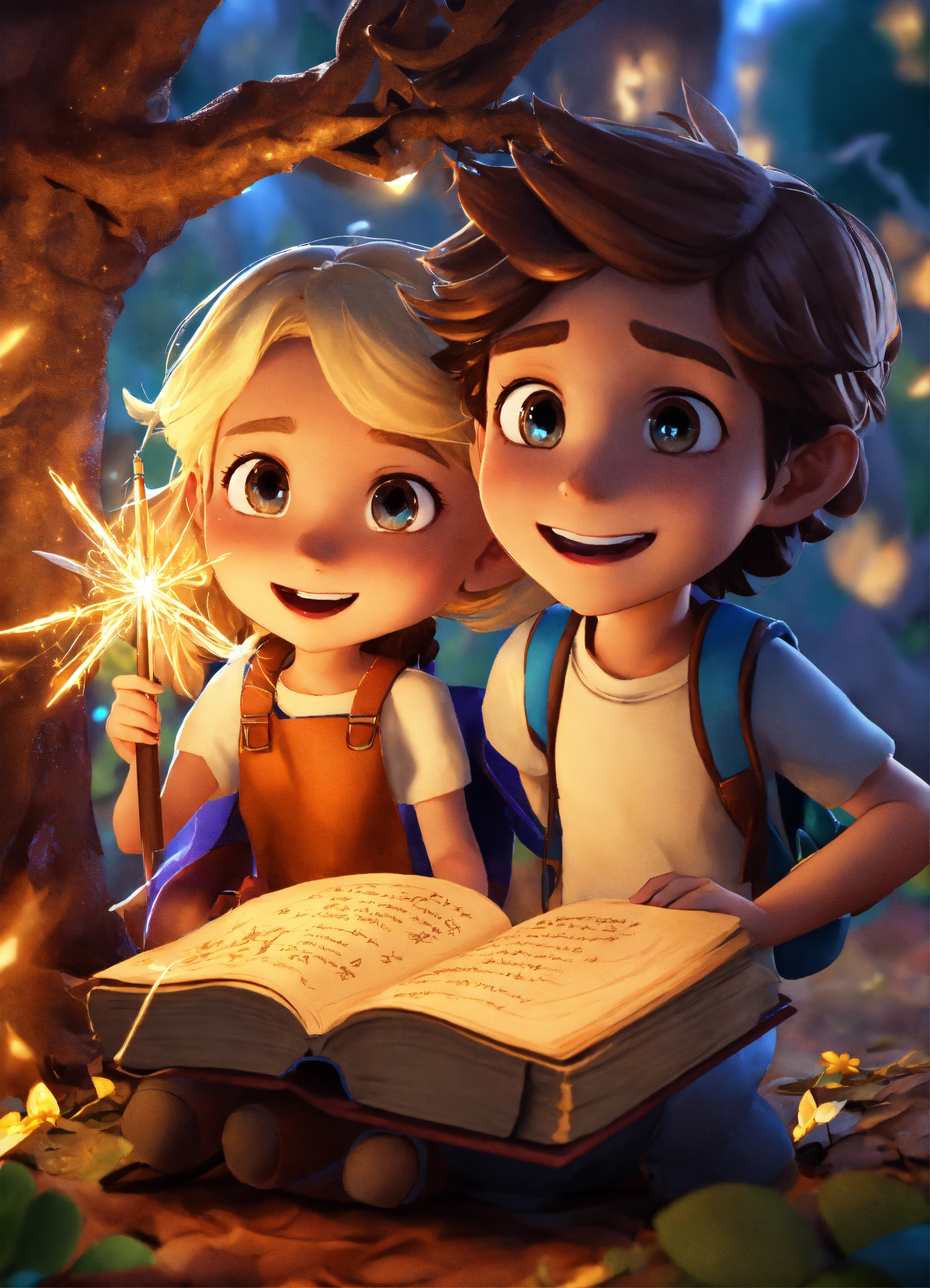 Lexica - Cartoon style-2 Main Characters a short boy with dark brown ...