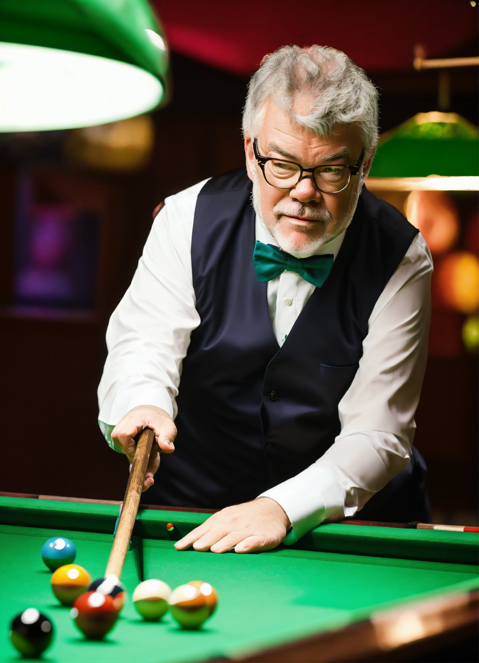 Lexica - Matthew Kelly wearing glasses upside down, oversized bow tie ...