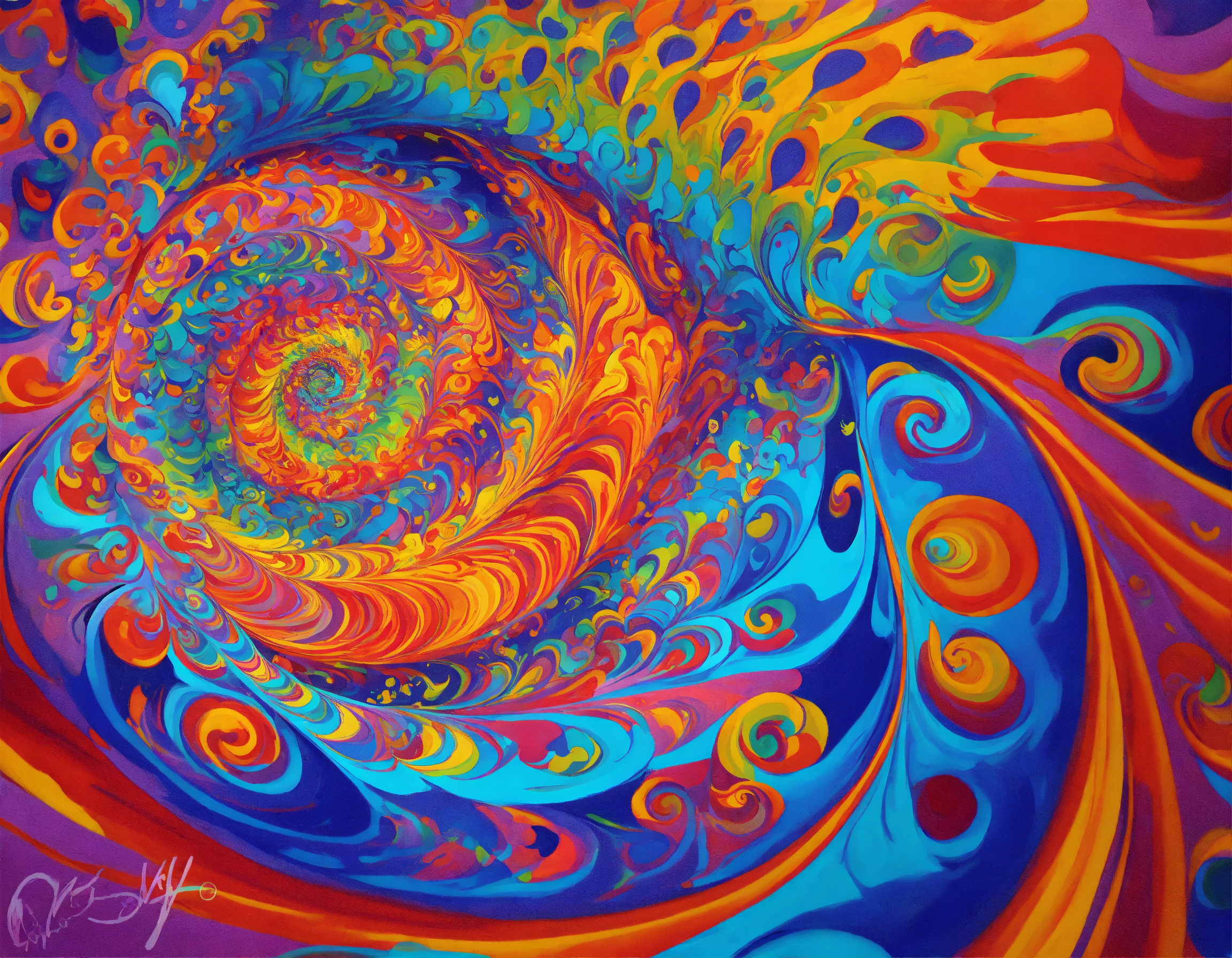 Lexica - Vortex swirl psychedelic closeup large butterflies in the ...