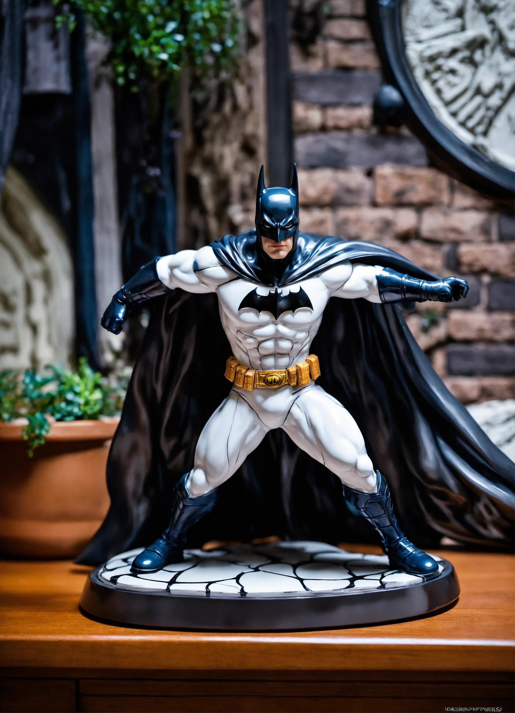 Lexica - White ceramic batman statue