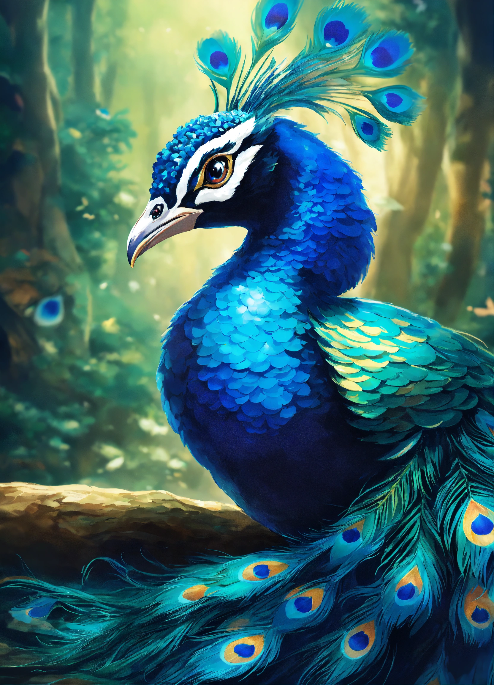 Lexica - Peafinch is a youthful and enchanting Water-type peacock ...