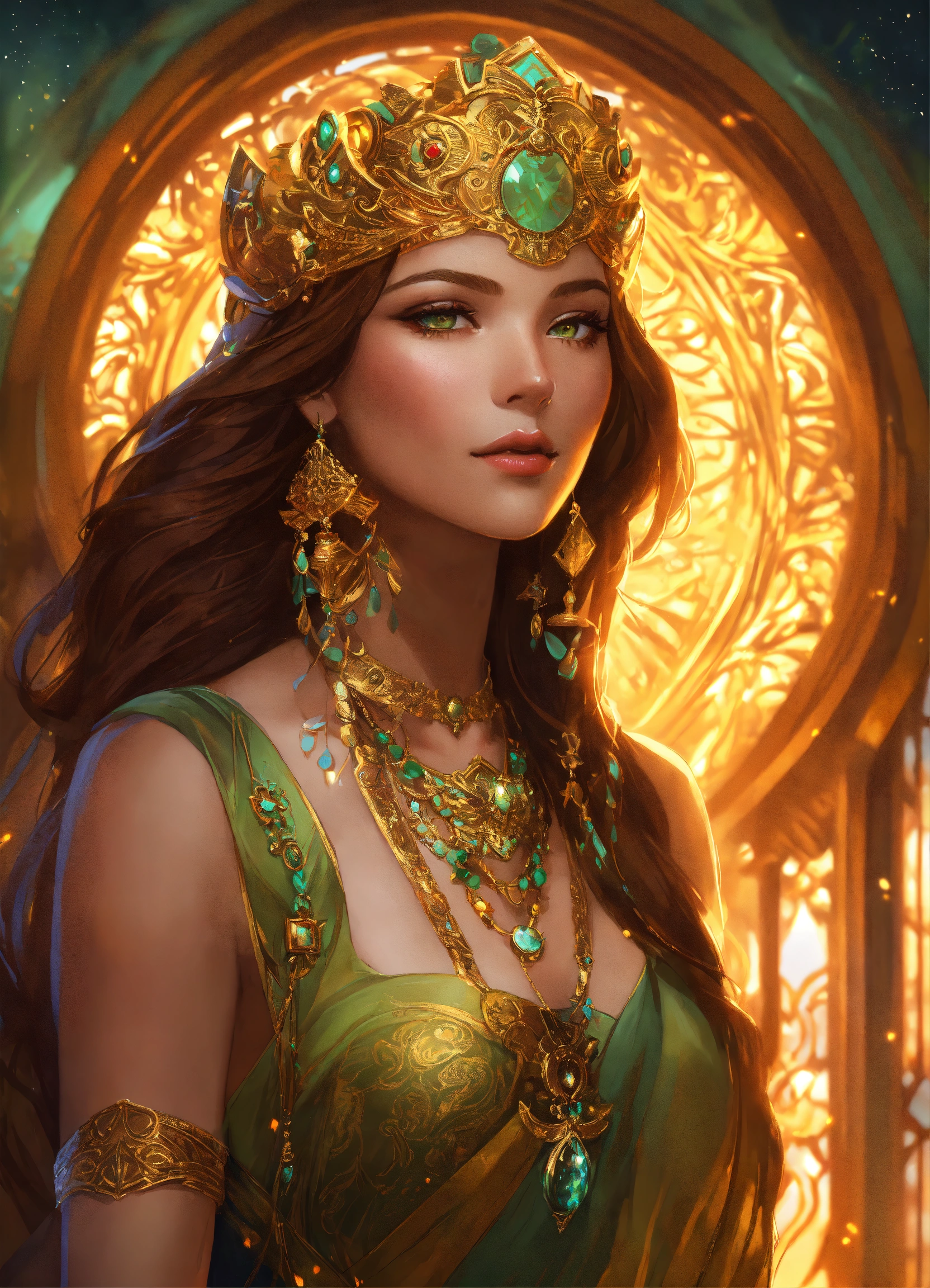 Lexica - Beautiful portrait of a gorgeous queen, strong king, round ...