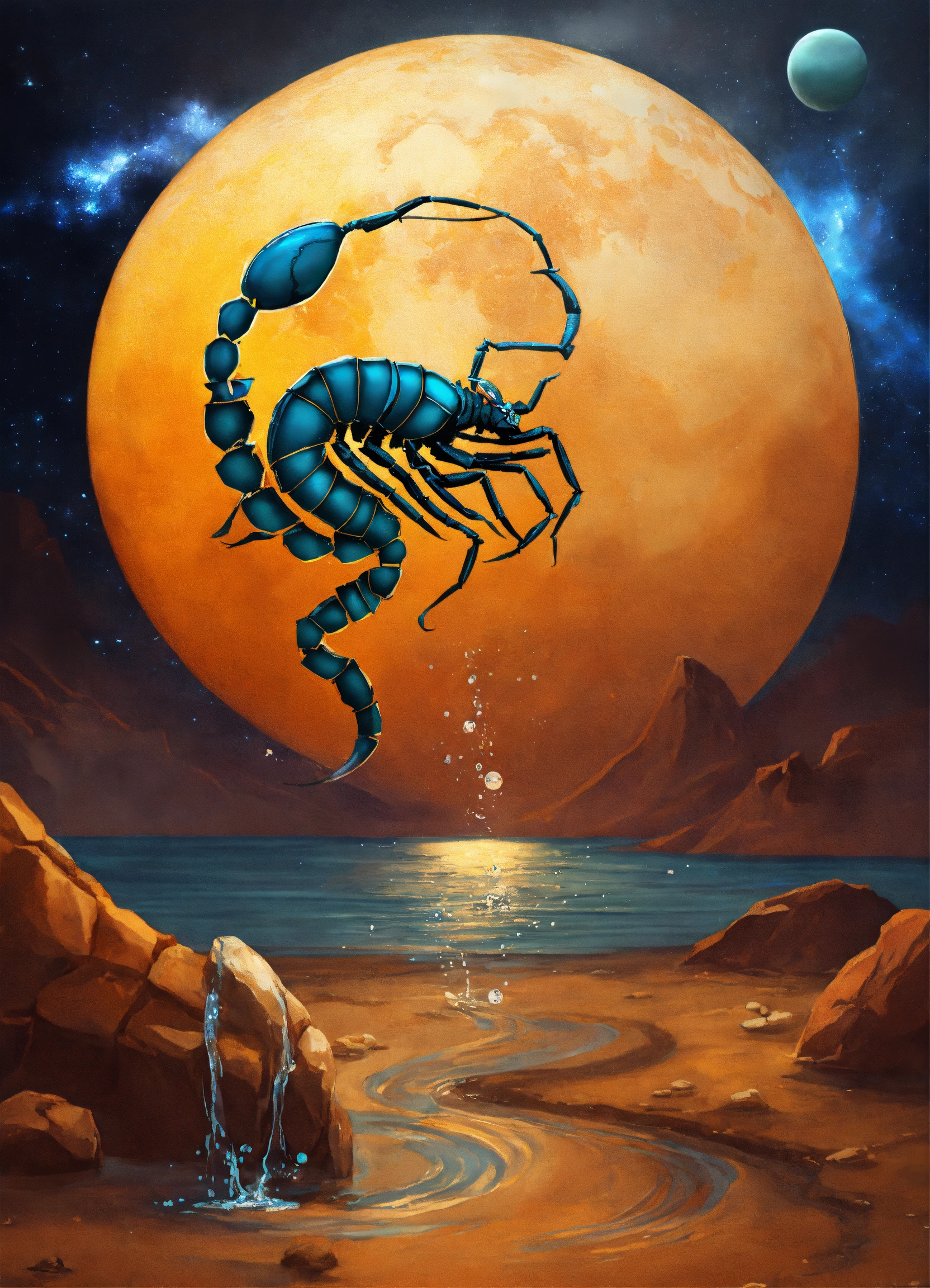 Lexica - Scorpio Zodiac theme with The Scorpion and water element with ...